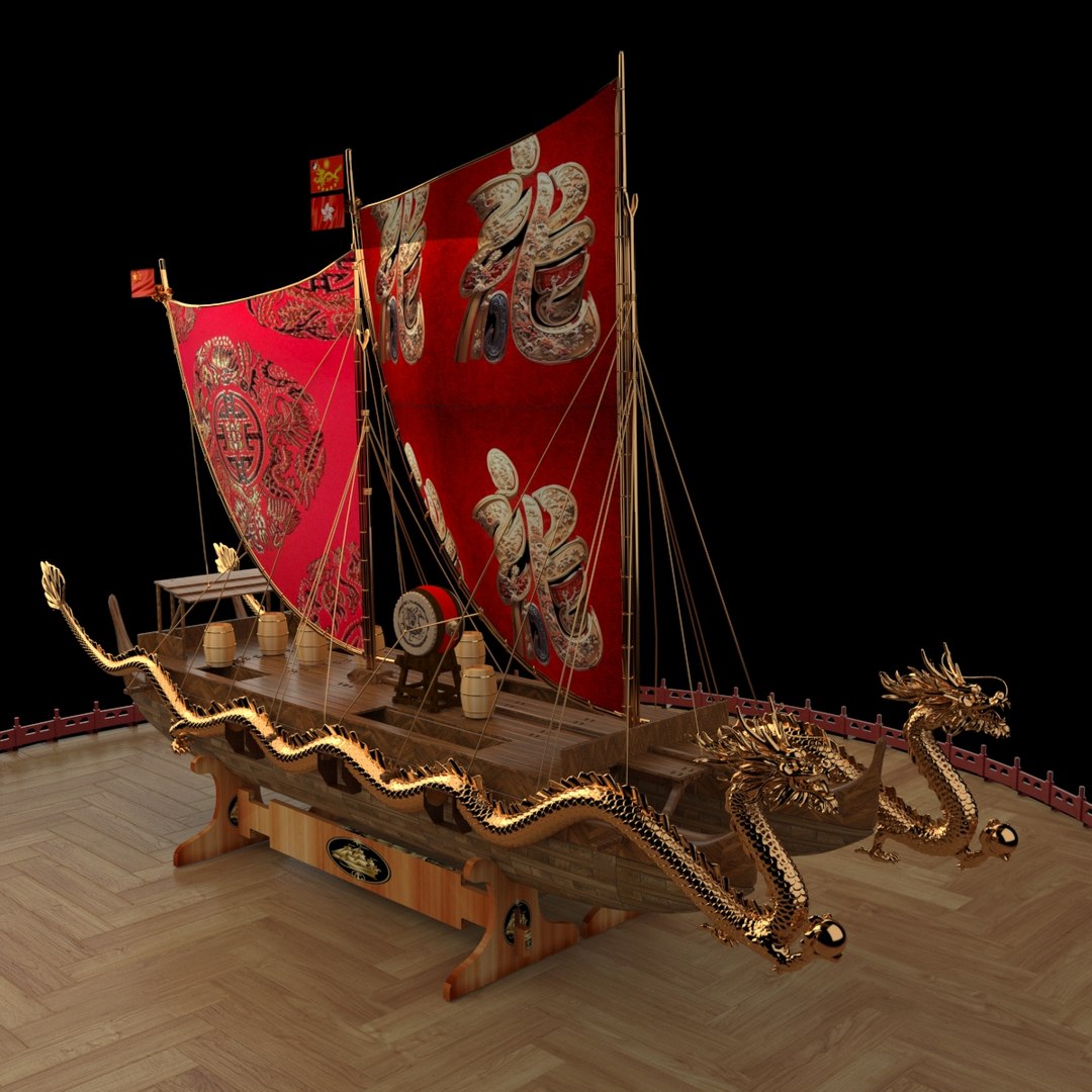 3D Chinese Dragon Boat Model - TurboSquid 2232510