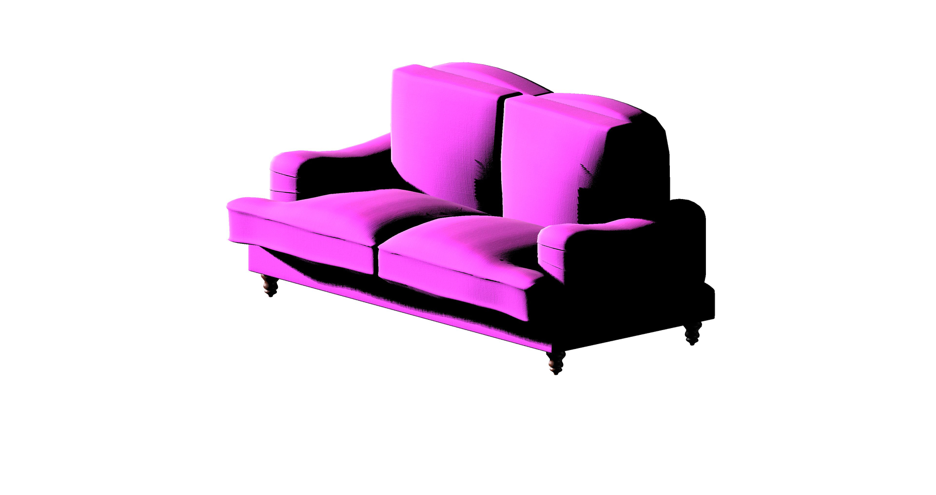 3D Purple Basic Sofa Model - TurboSquid 1985276