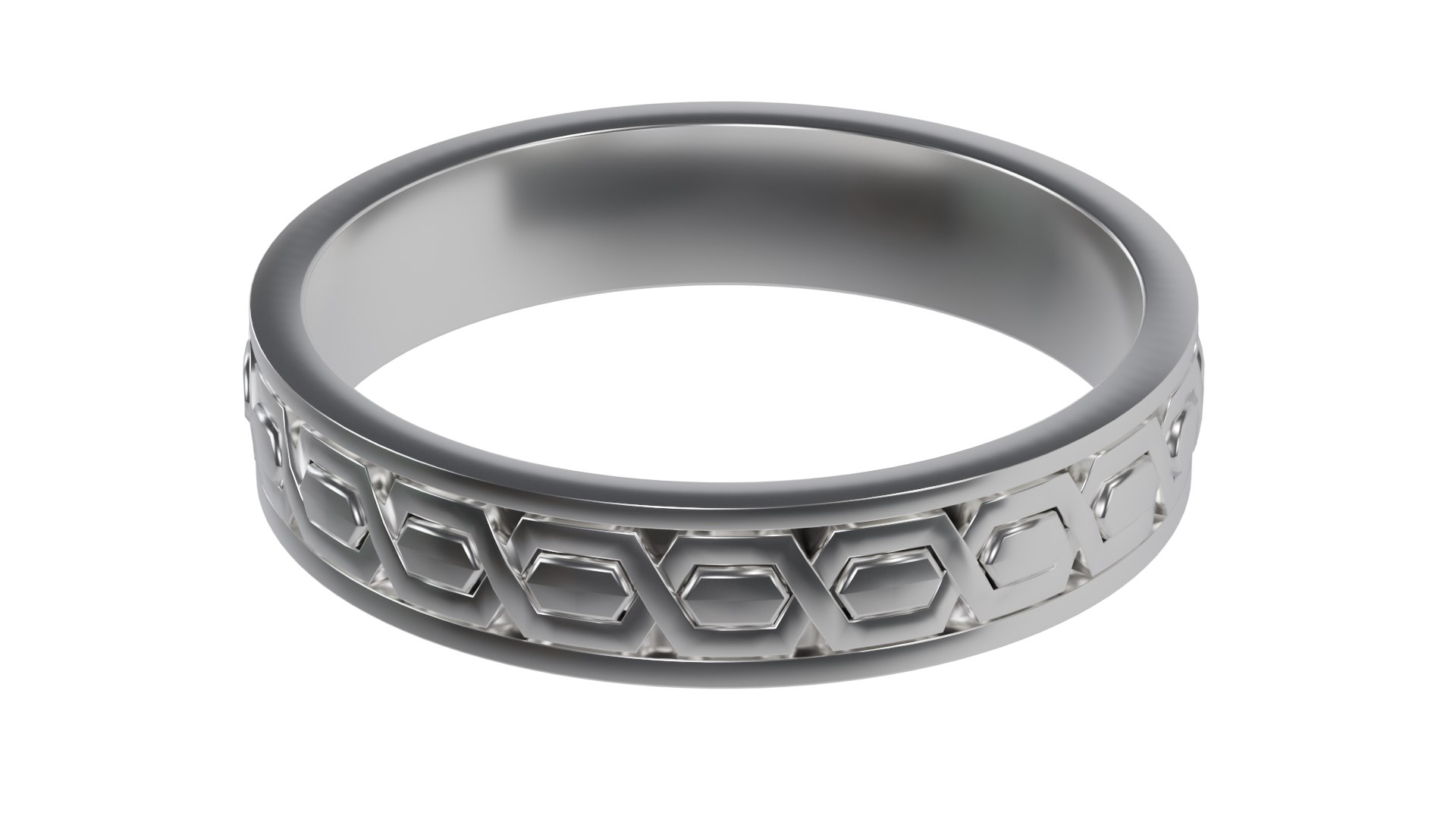 Silver Ring With Nordic Engraving Model - TurboSquid 2411295