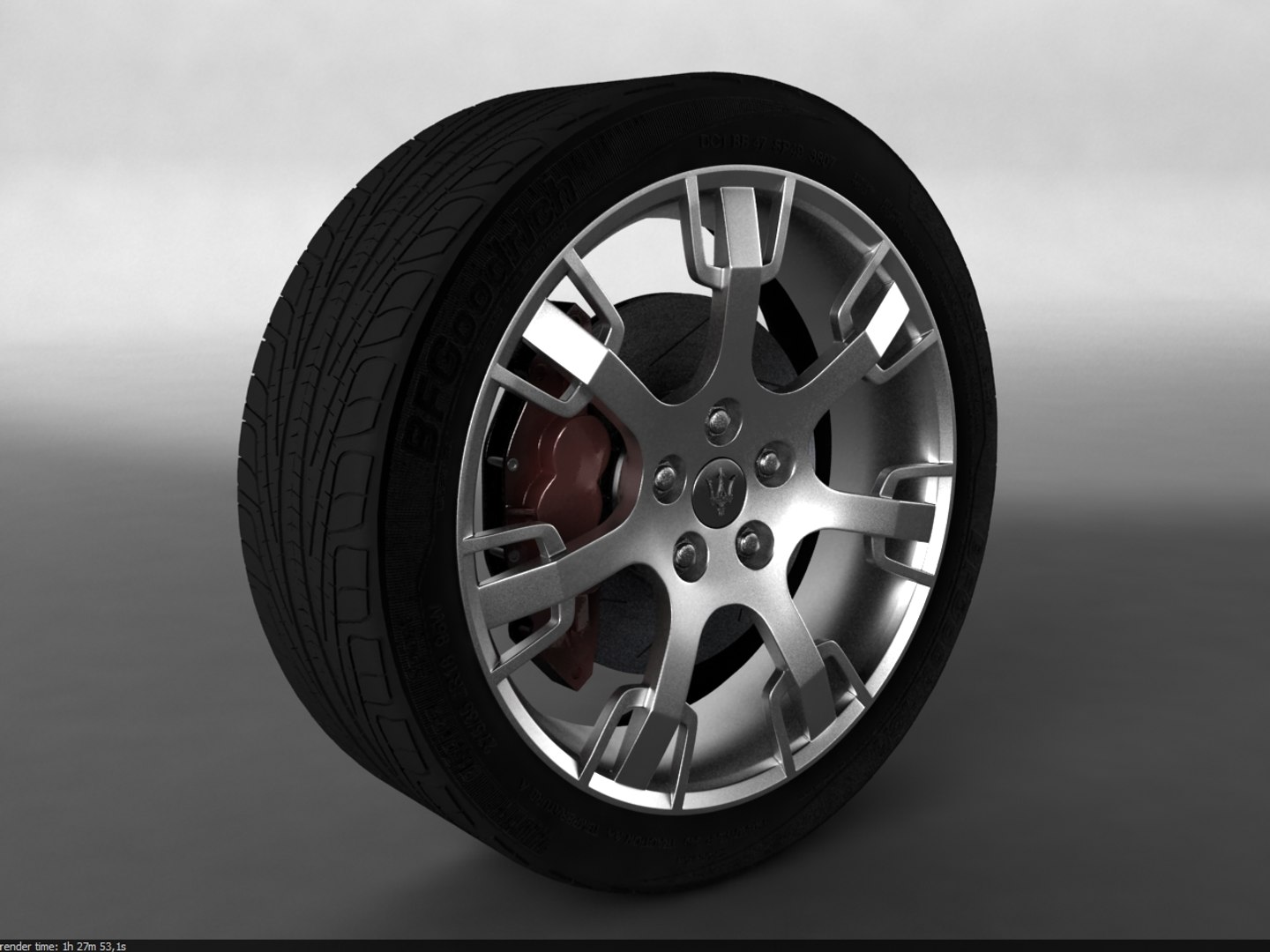 3ds Max Car Wheel Maserati Granturismo