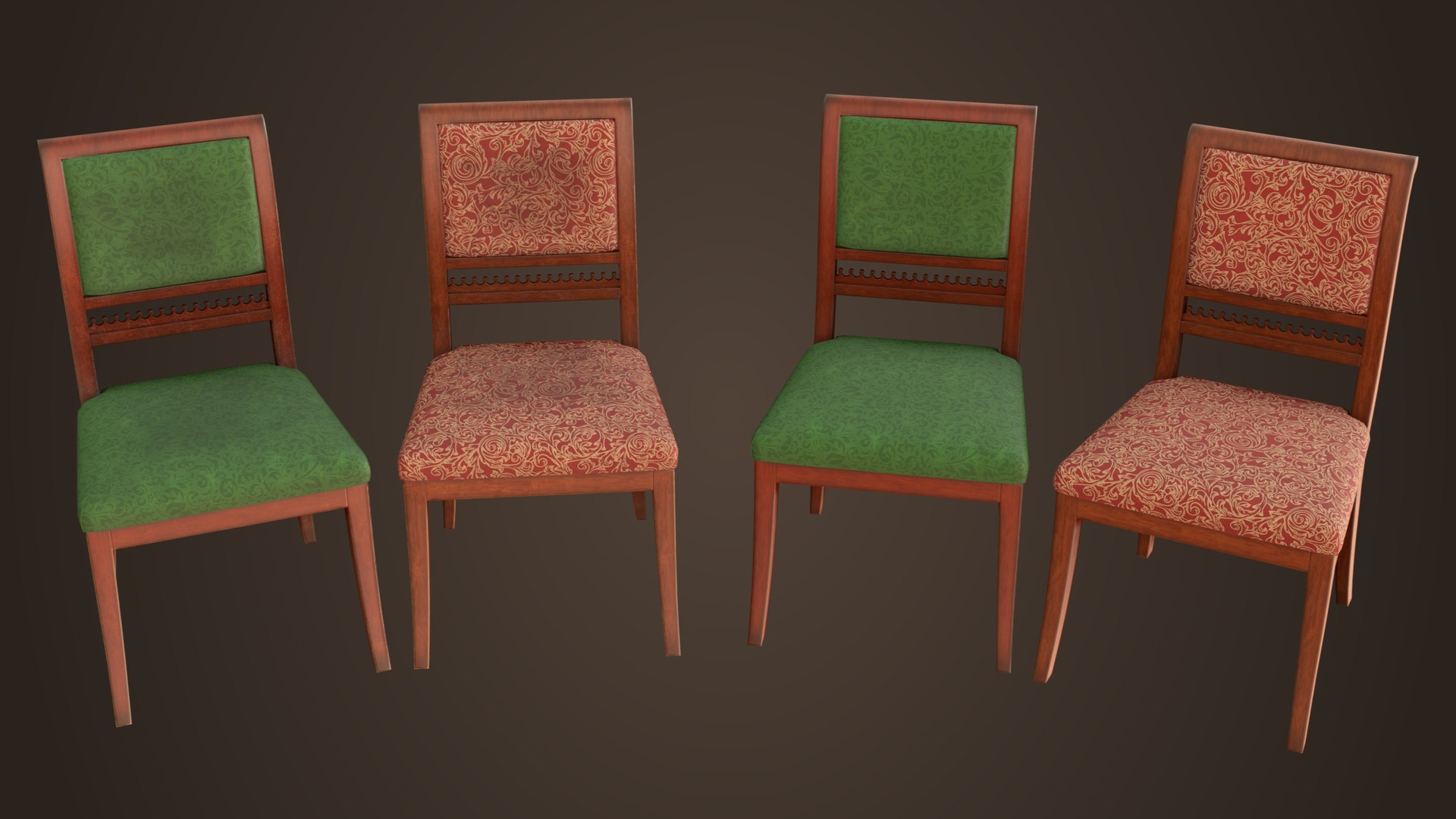 3D Old Vintage Chair Model - TurboSquid 2053428