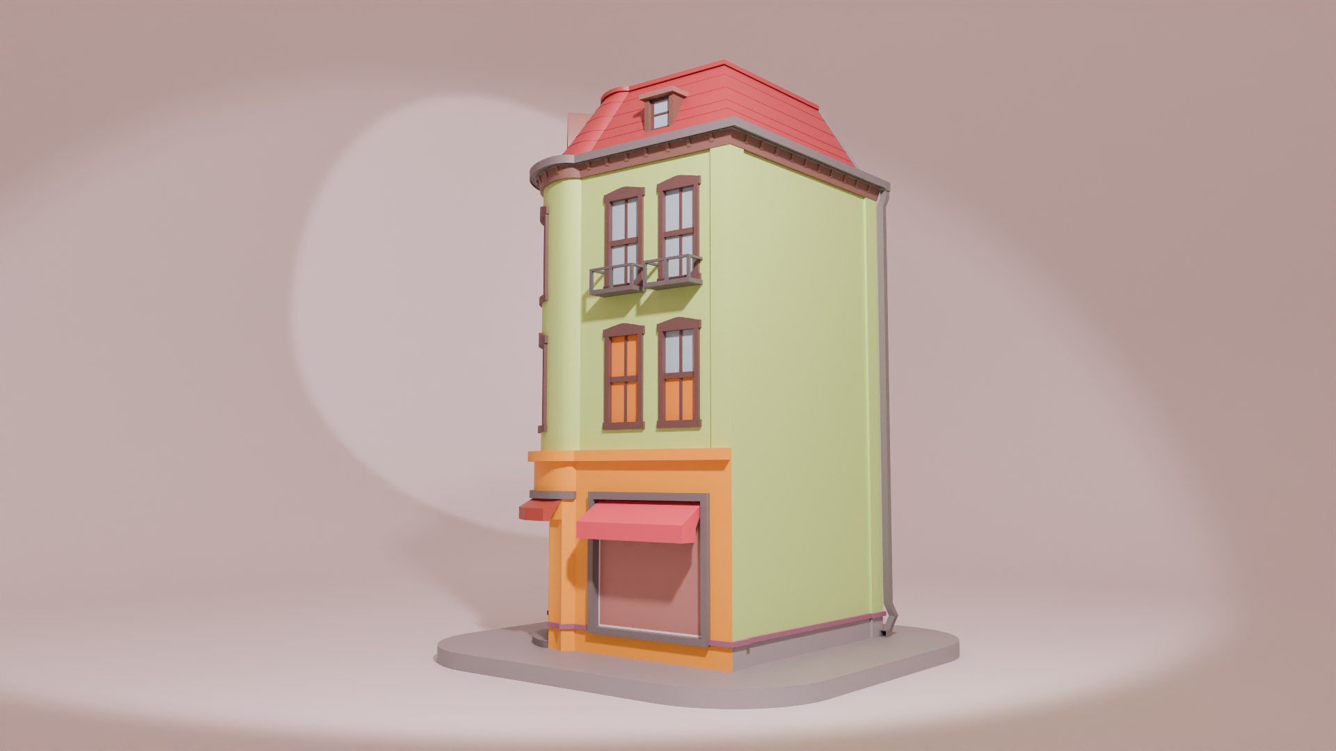 3D Stylized Low-Poly Cartoon Building Collection Model - TurboSquid 2385294