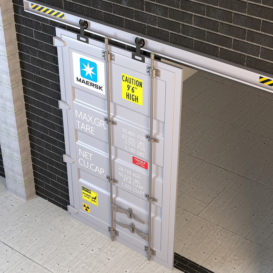 3D Industrial Container Sliding Doors Model - TurboSquid 1639812