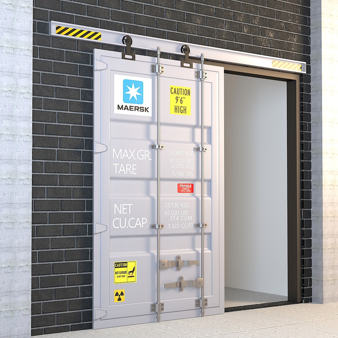 3D Industrial Container Sliding Doors Model - TurboSquid 1639812