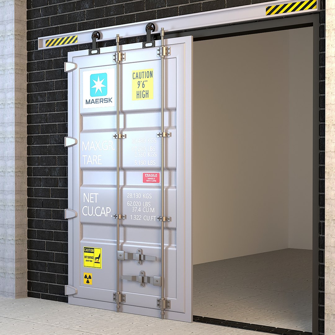 3D Industrial Container Sliding Doors Model - TurboSquid 1639812
