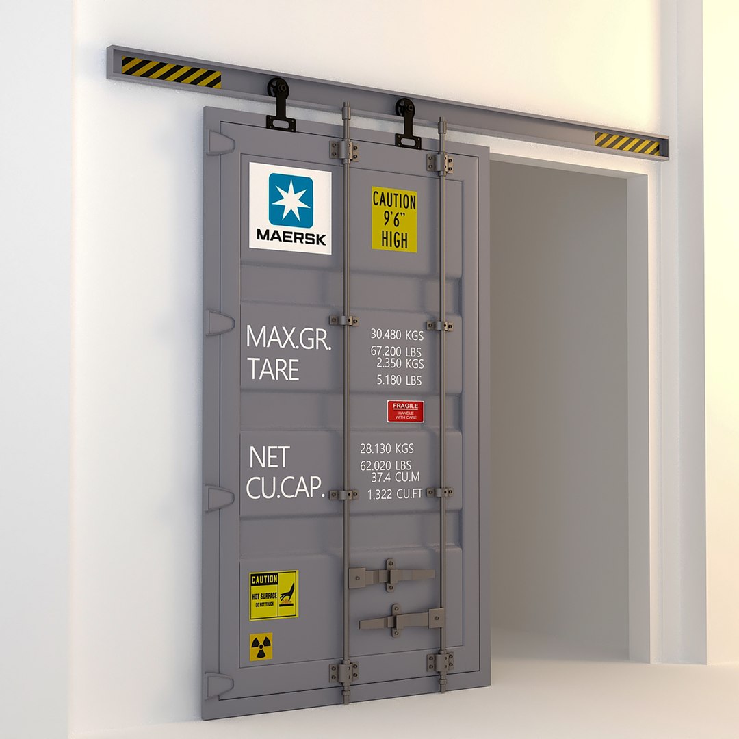3D Industrial Container Sliding Doors Model - TurboSquid 1639812