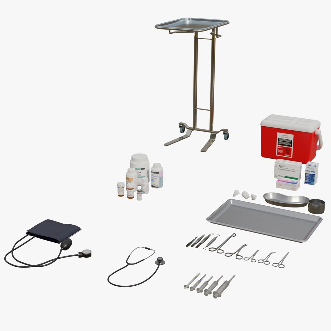 Hospital Props Collection 3 Basic model - TurboSquid 2105149