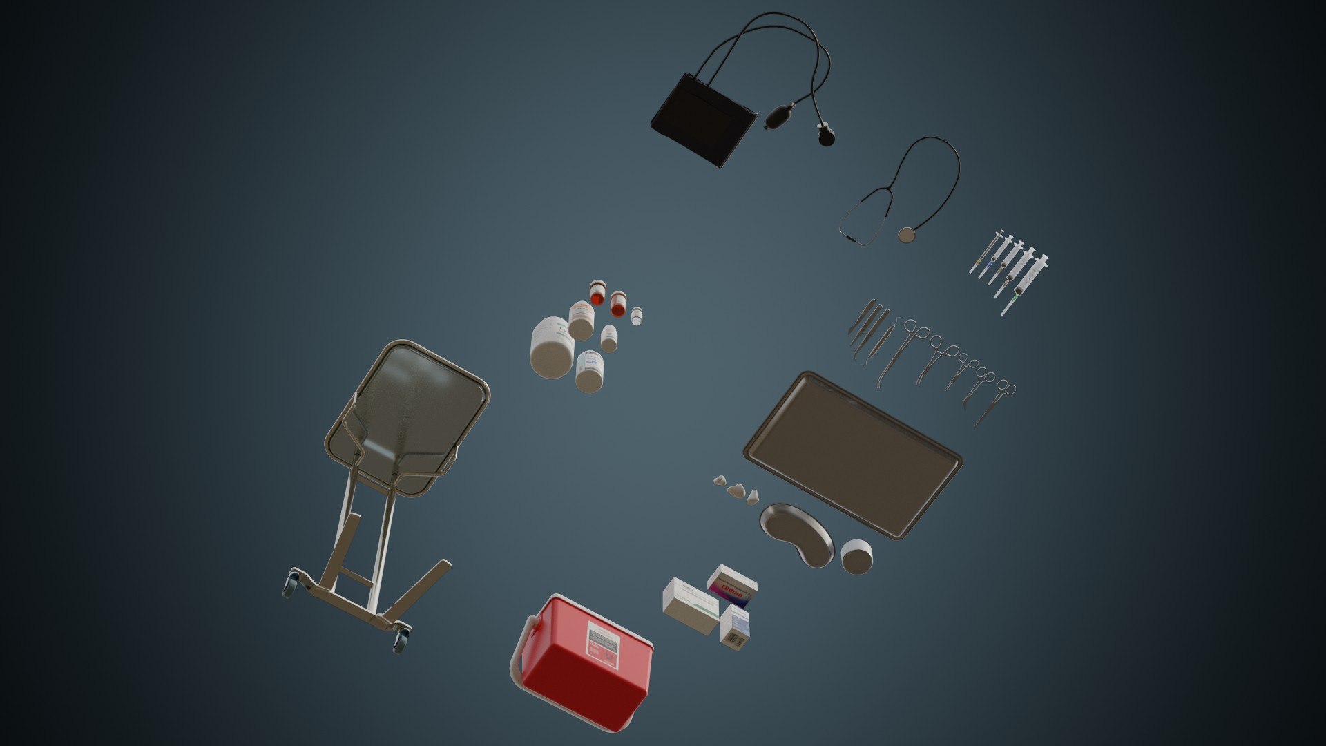 Hospital Props Collection 3 Basic Model - TurboSquid 2105149