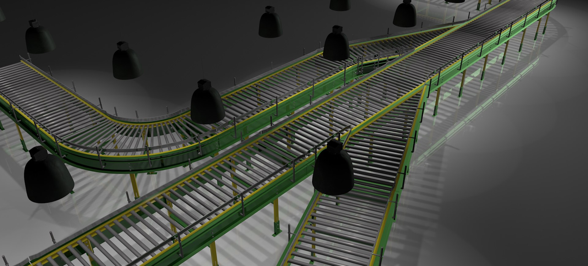 3d conveyor set model