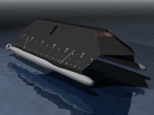 3ds max stealth ship sea shadow