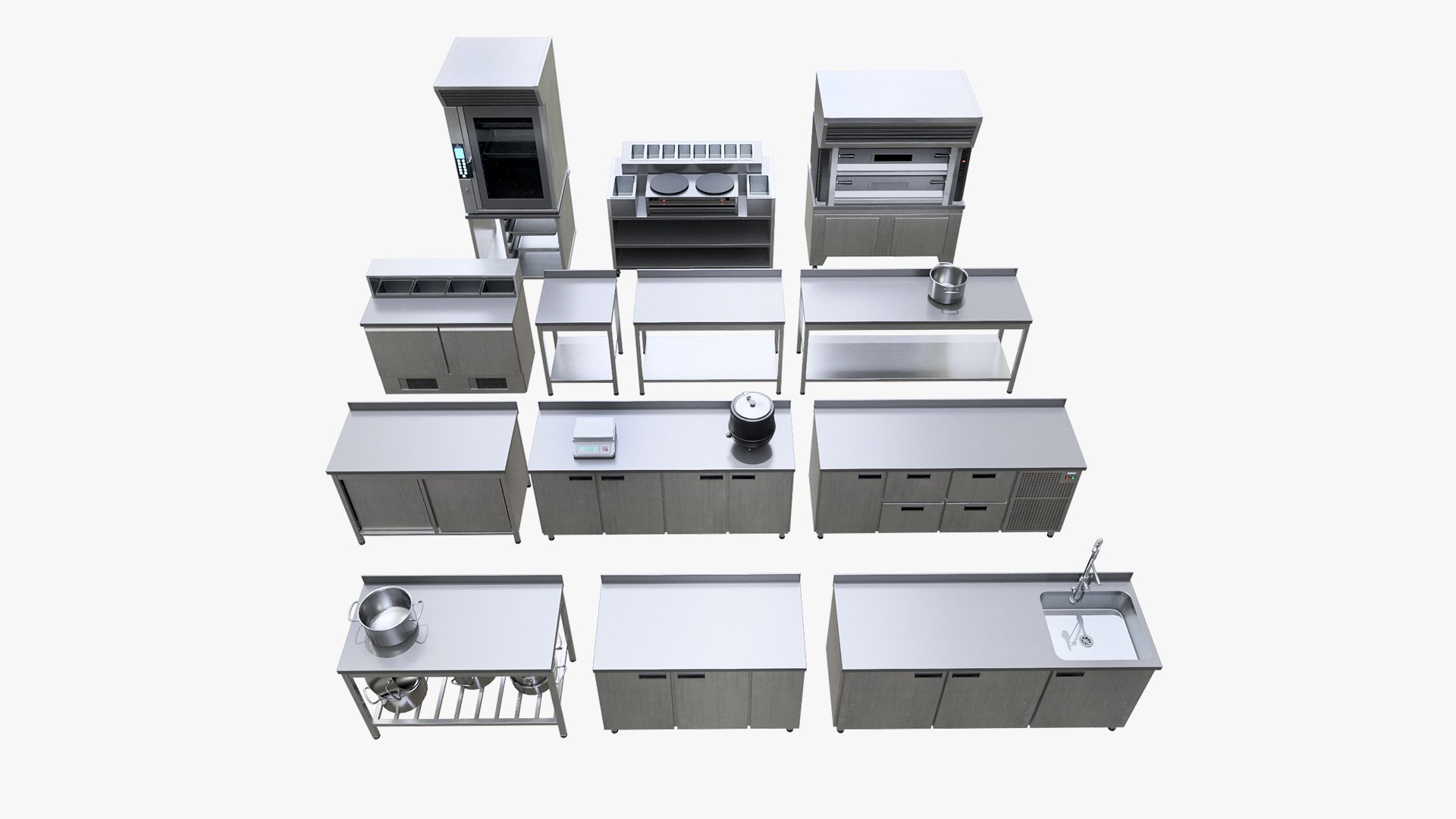 3D Model Kitchen Equipment PBR - TurboSquid 2290838