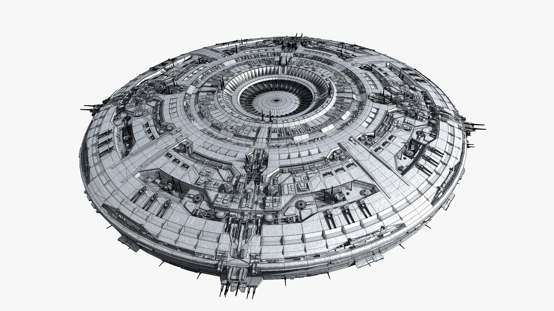 UFO MotherShip Model - TurboSquid 2320757