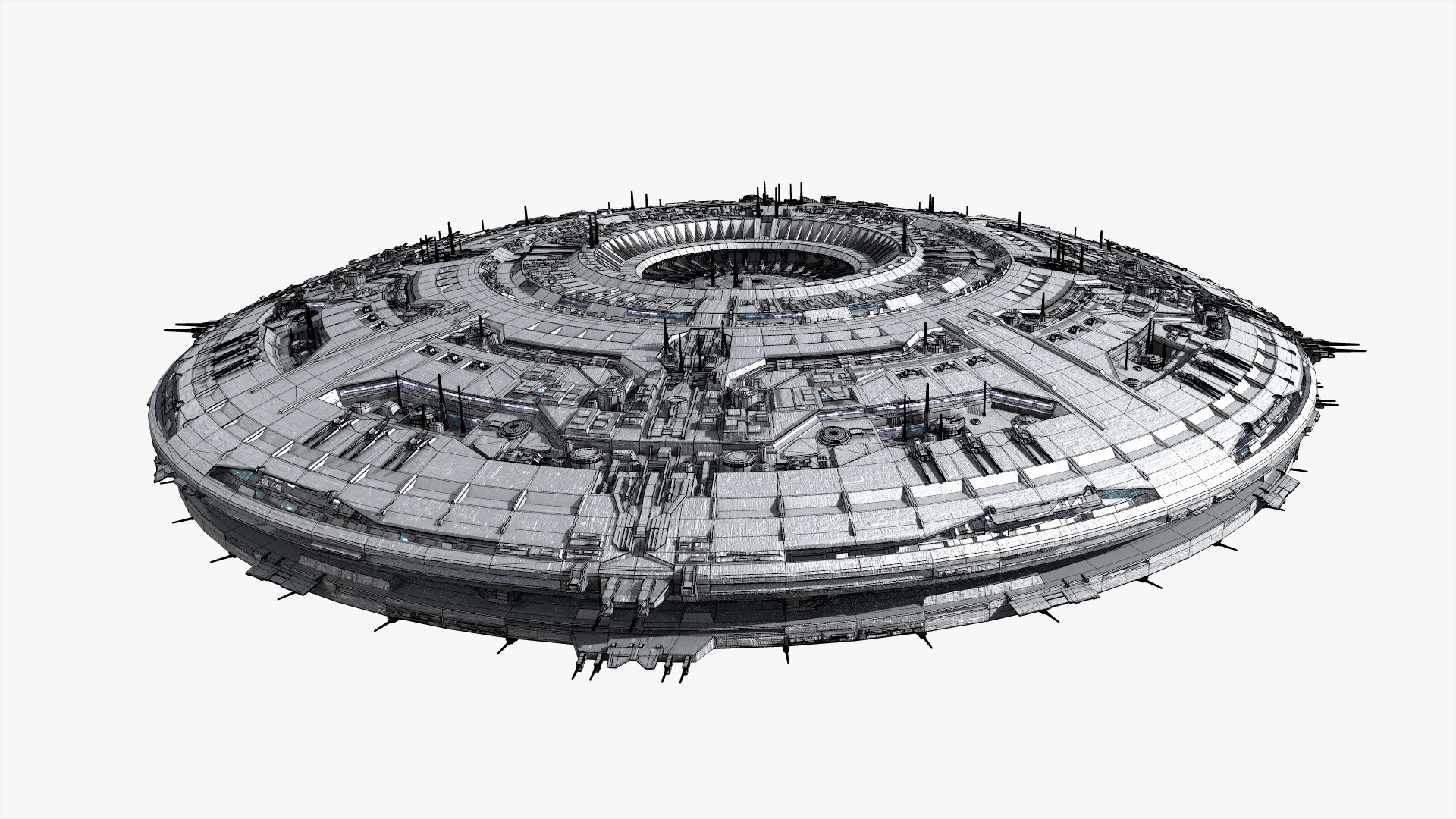 UFO MotherShip Model - TurboSquid 2320757