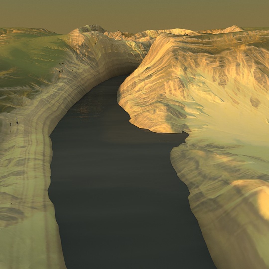 Canyon Maps Terrain 3d Model