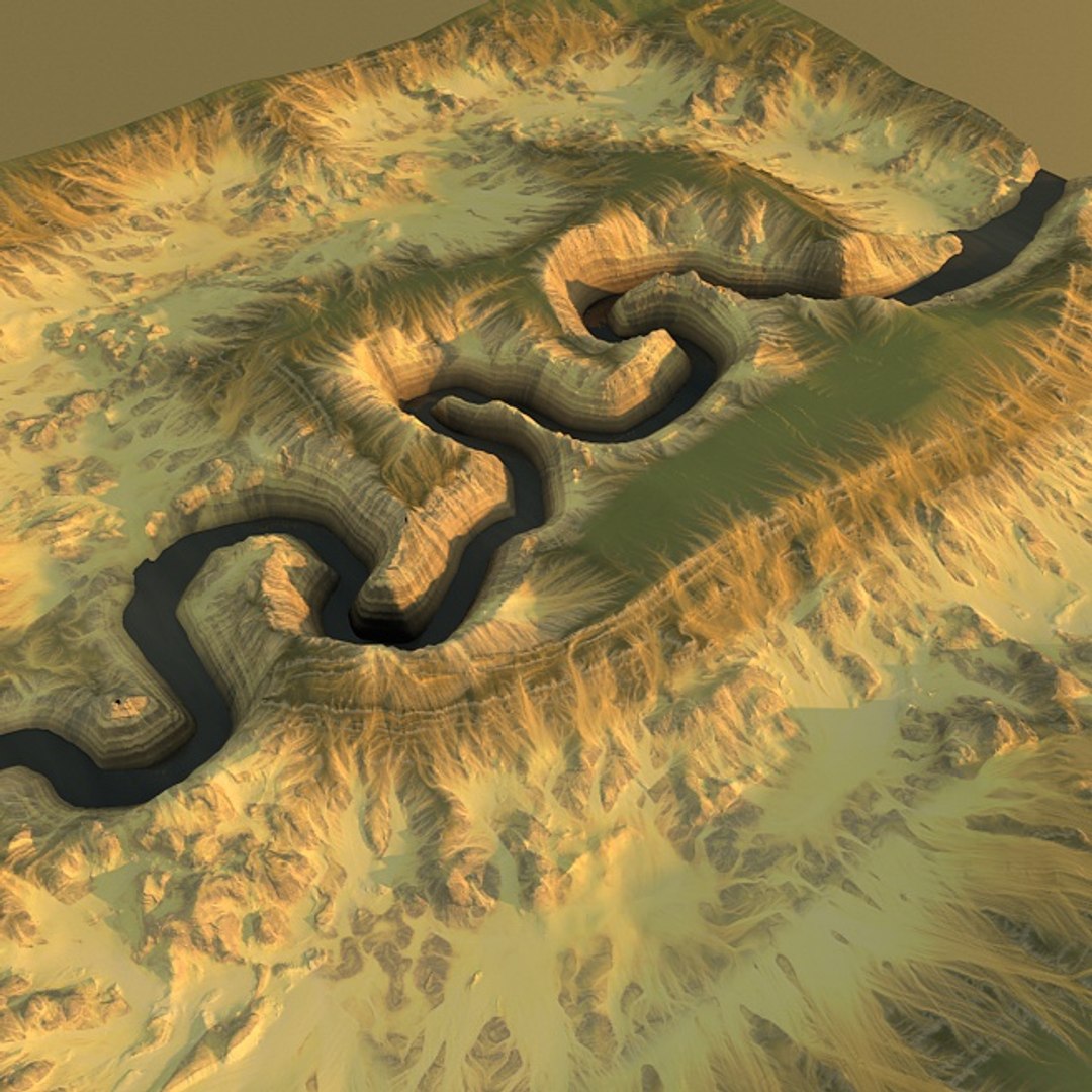 Canyon Maps Terrain 3d Model