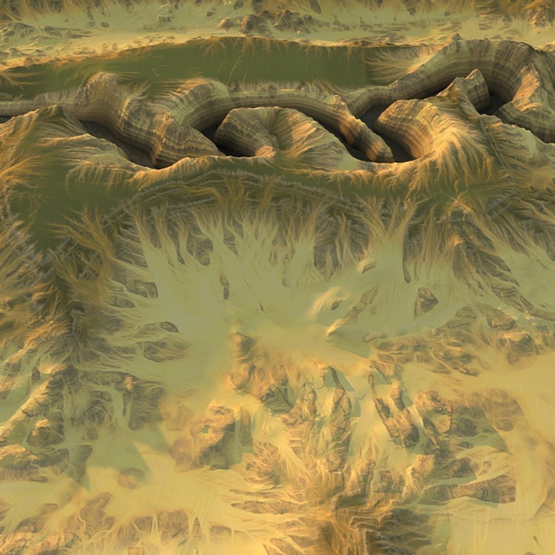 Canyon Maps Terrain 3d Model