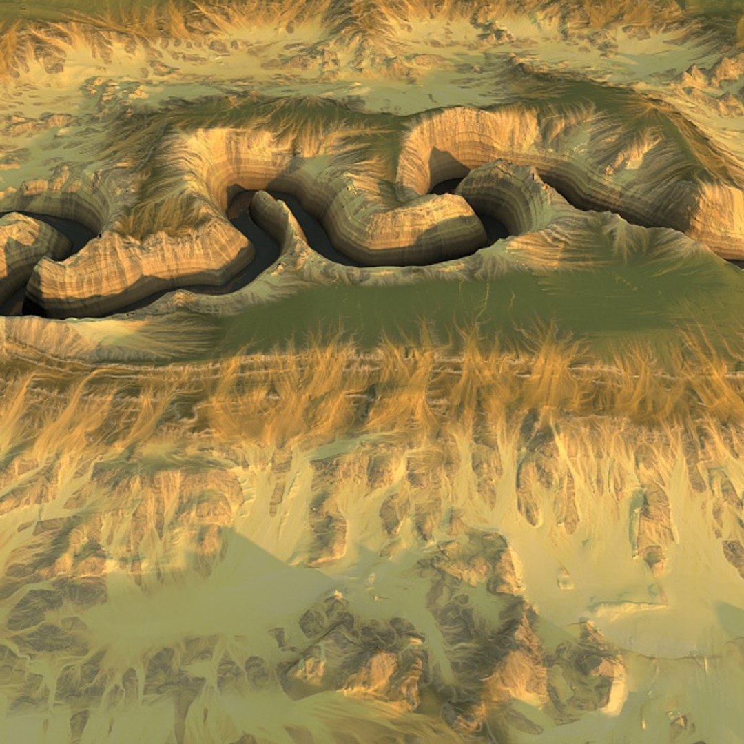 Canyon Maps Terrain 3d Model