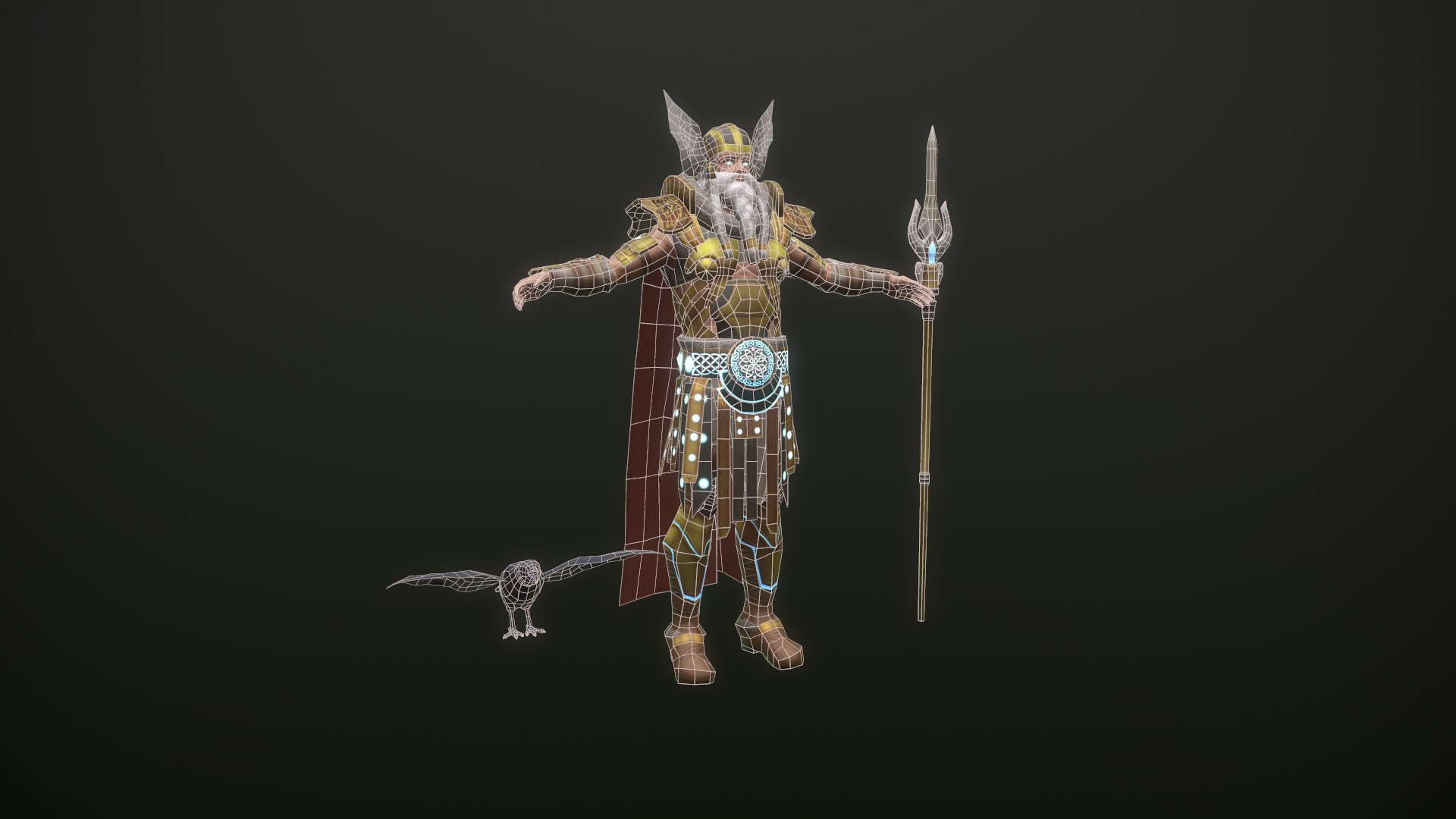 Male Game Character V3-9 Odin God - Low Poly 3D Model - TurboSquid 2139626