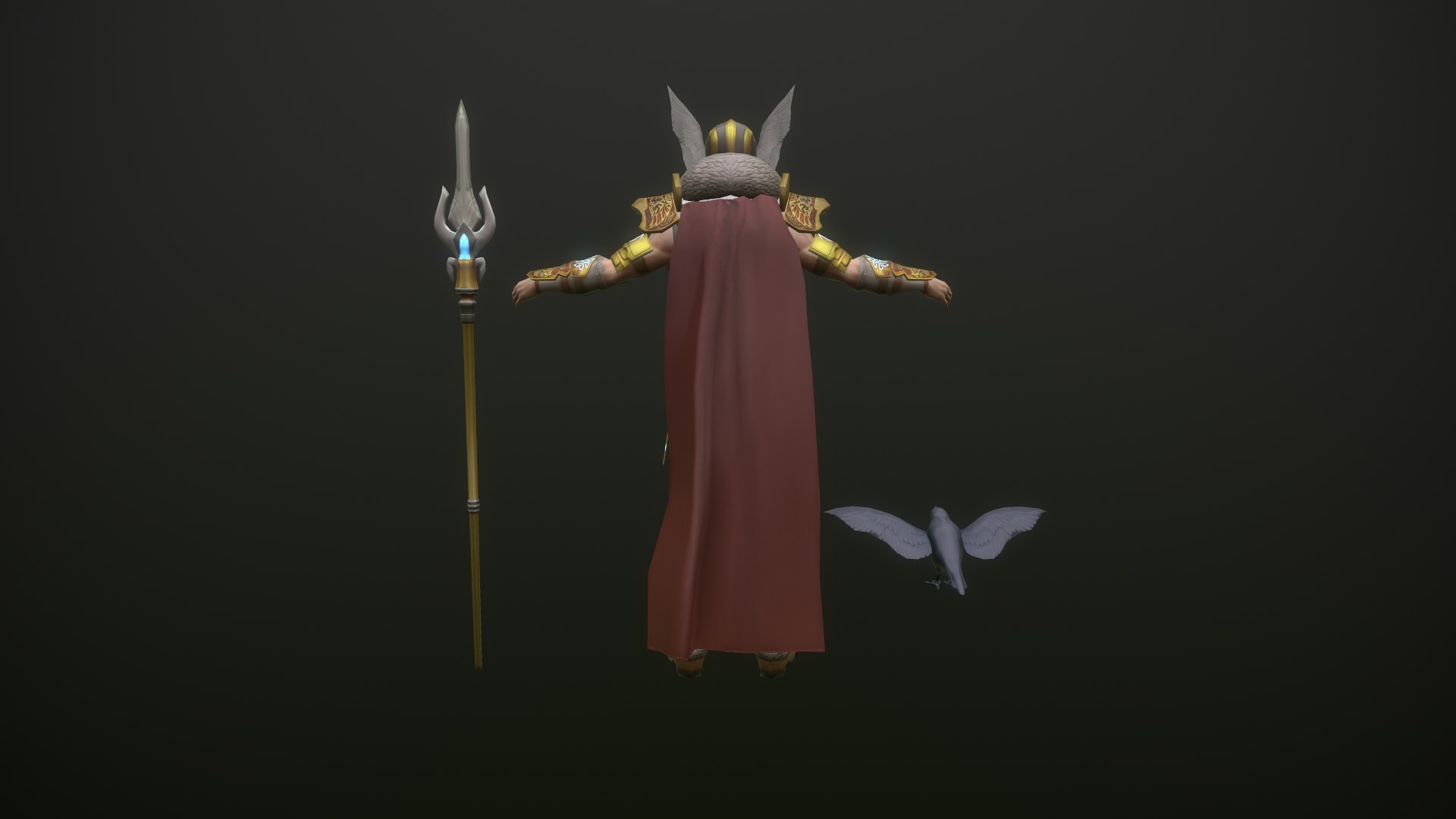 Male Game Character V3-9 Odin God - Low Poly 3D Model - TurboSquid 2139626