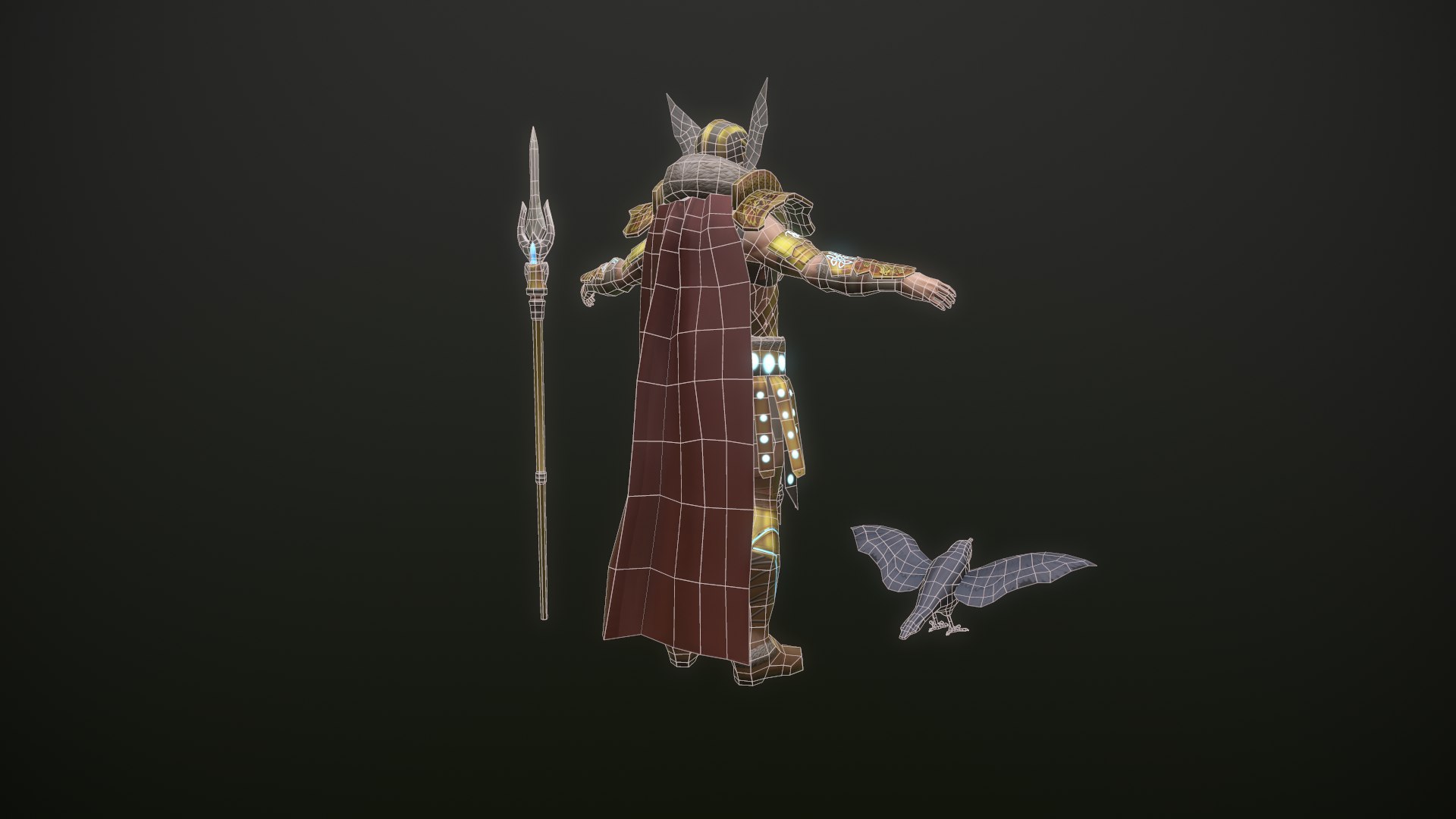 Male Game Character V3-9 Odin God - Low Poly 3D Model - TurboSquid 2139626