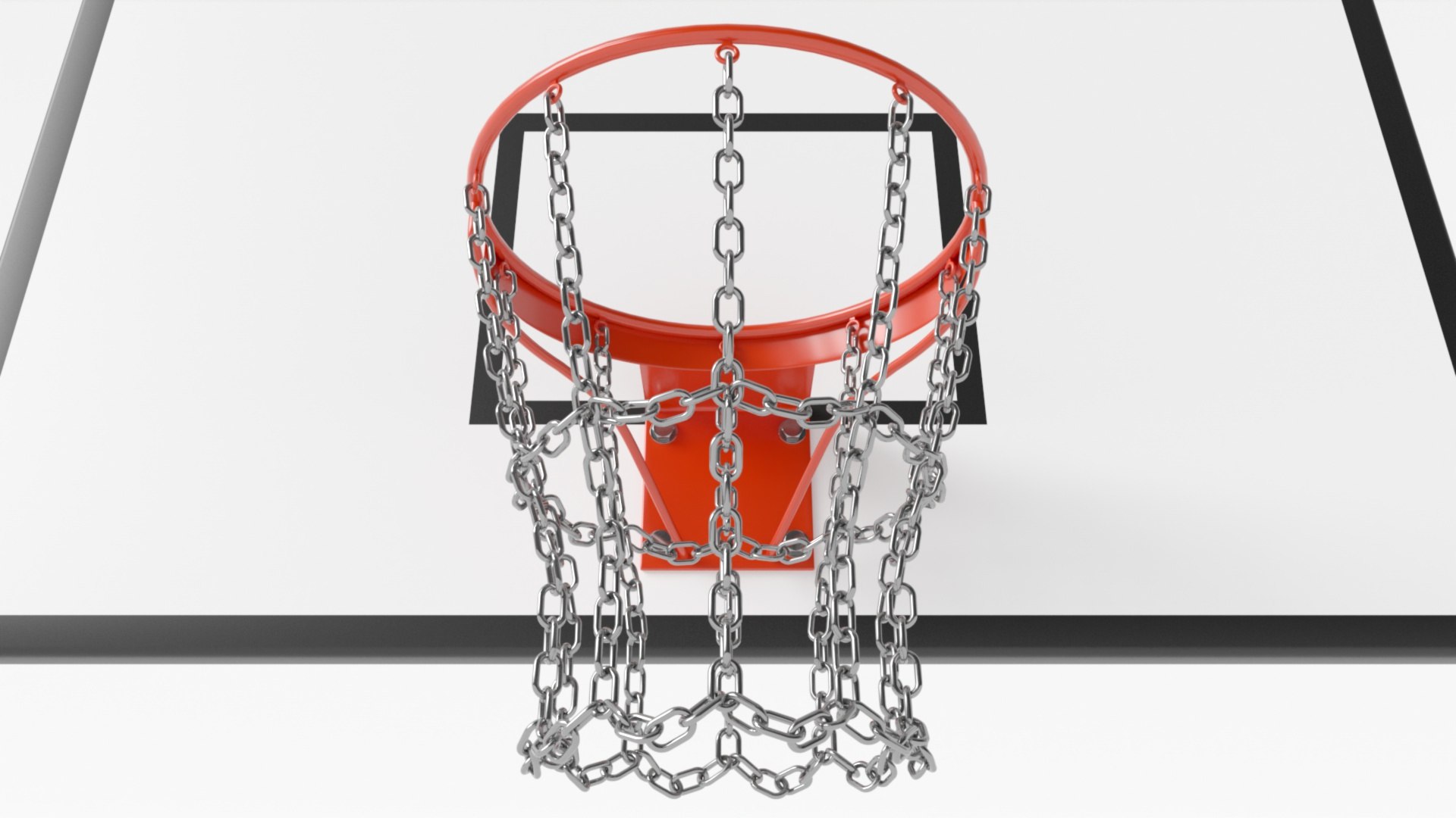 3D Basketball Hoop With Chain Net model - TurboSquid 1862898