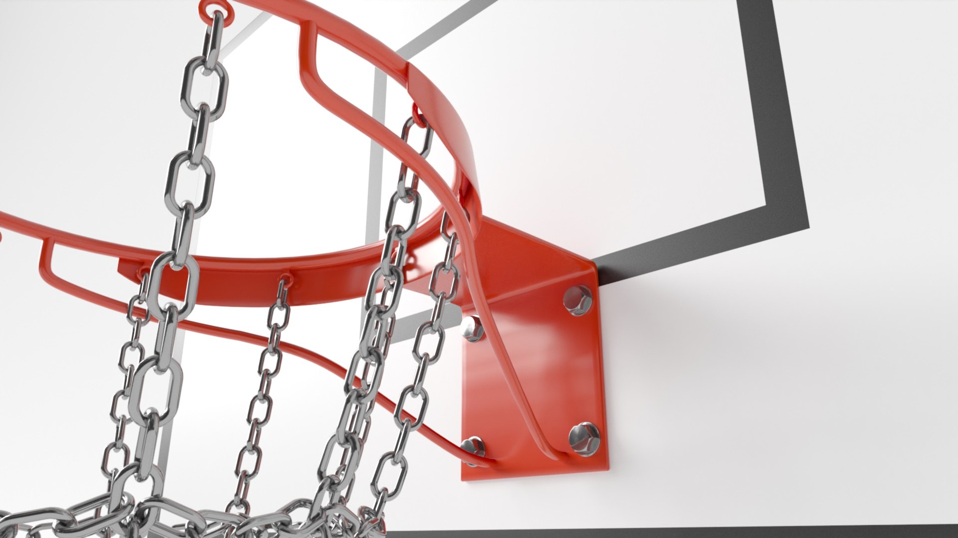 3D Basketball Hoop With Chain Net model - TurboSquid 1862898