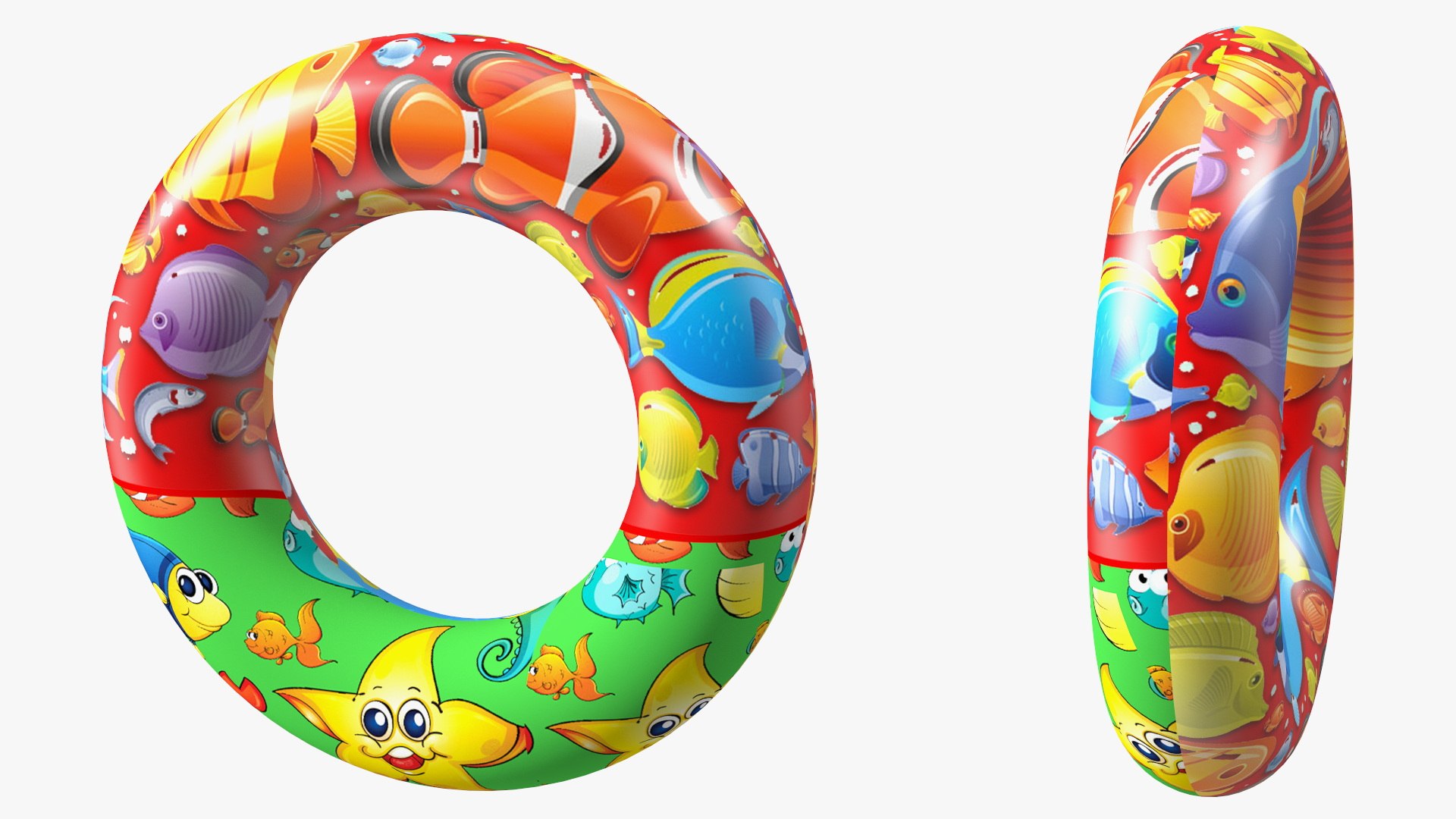 T-Pose Black Girl Child Swimsuit Inflatable Circle 3D Model ...