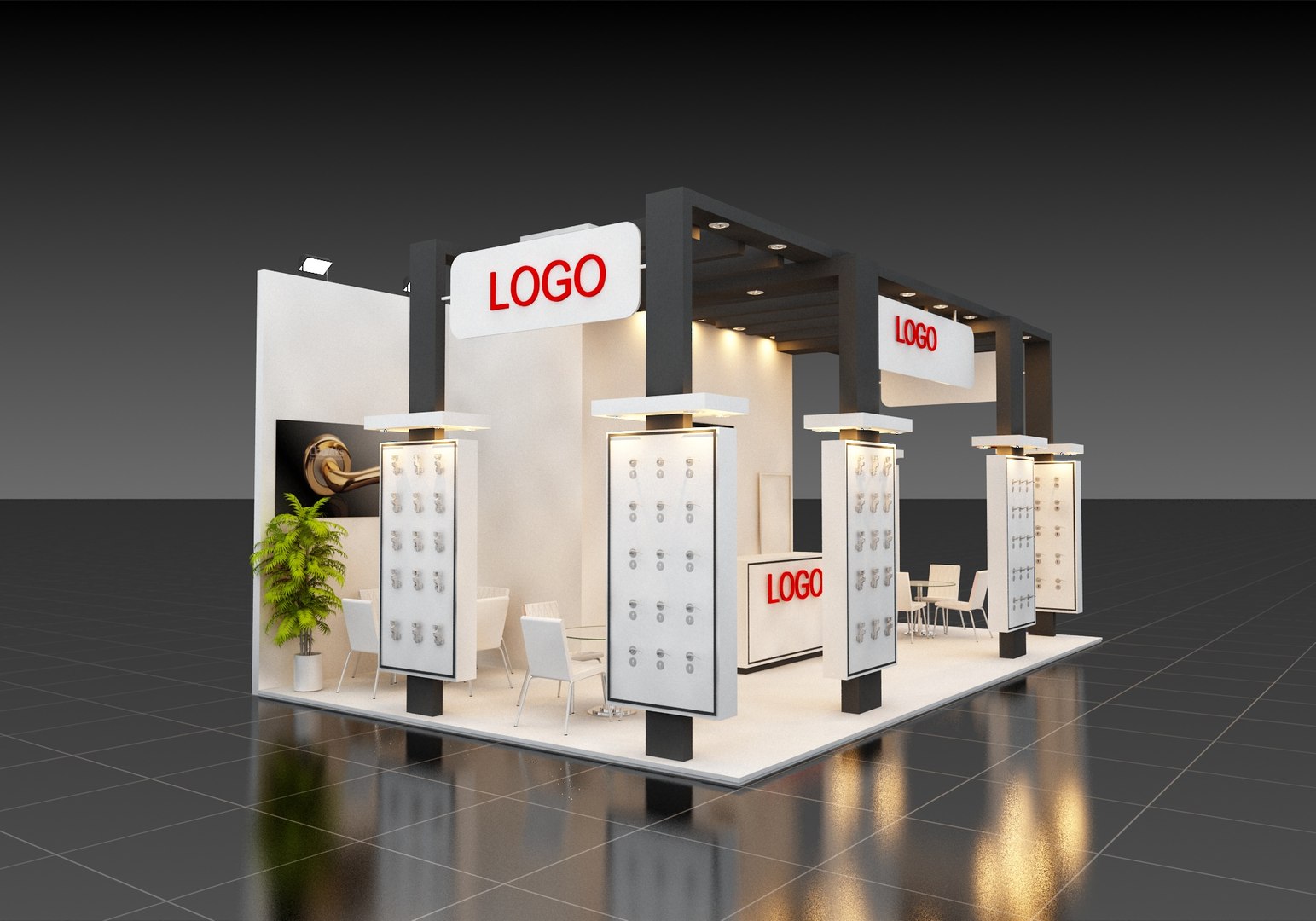 Exhibition Stand 3D Model - TurboSquid 2047612