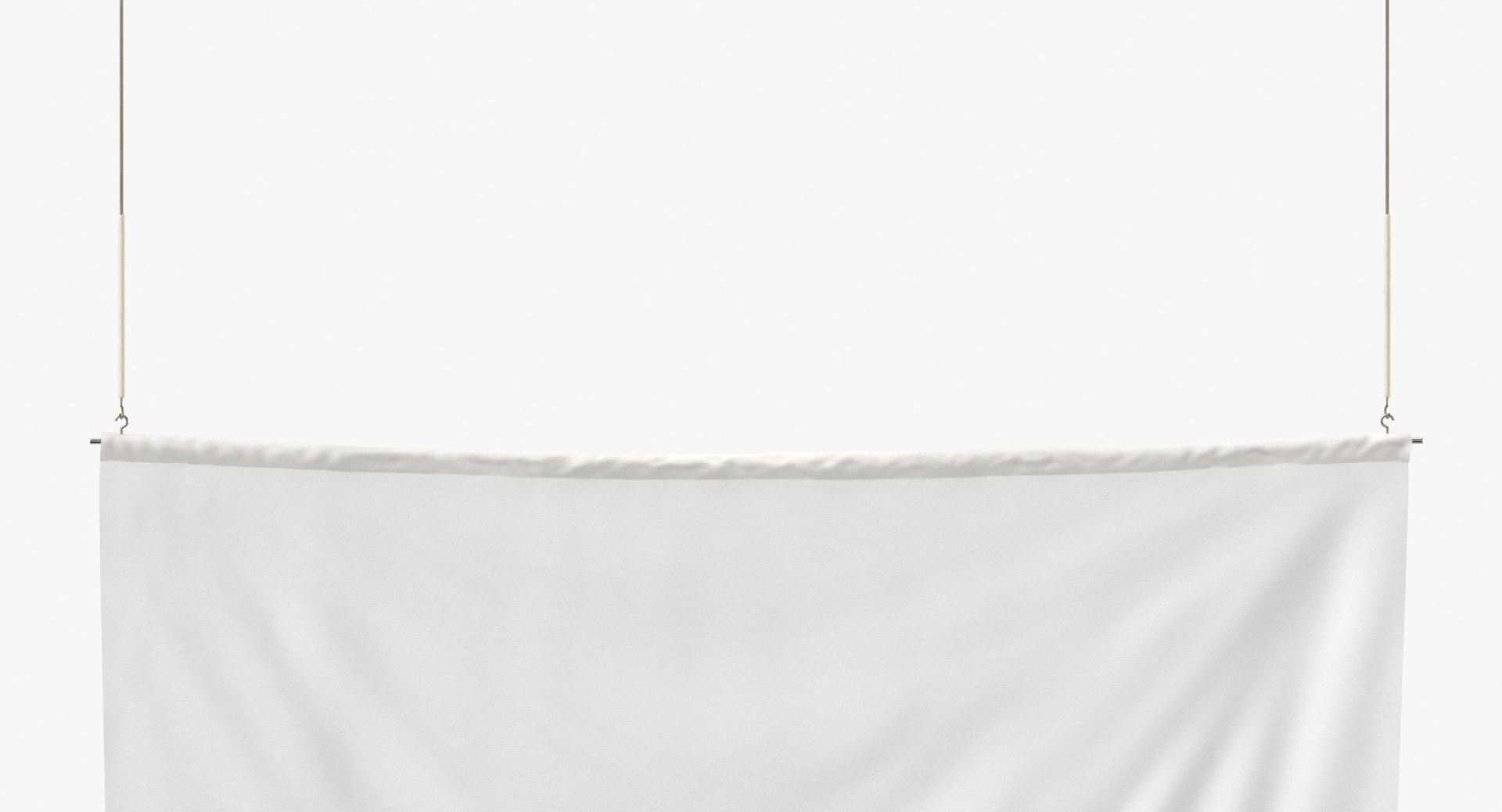 Banner waving vertical white 3D model - TurboSquid 1581643