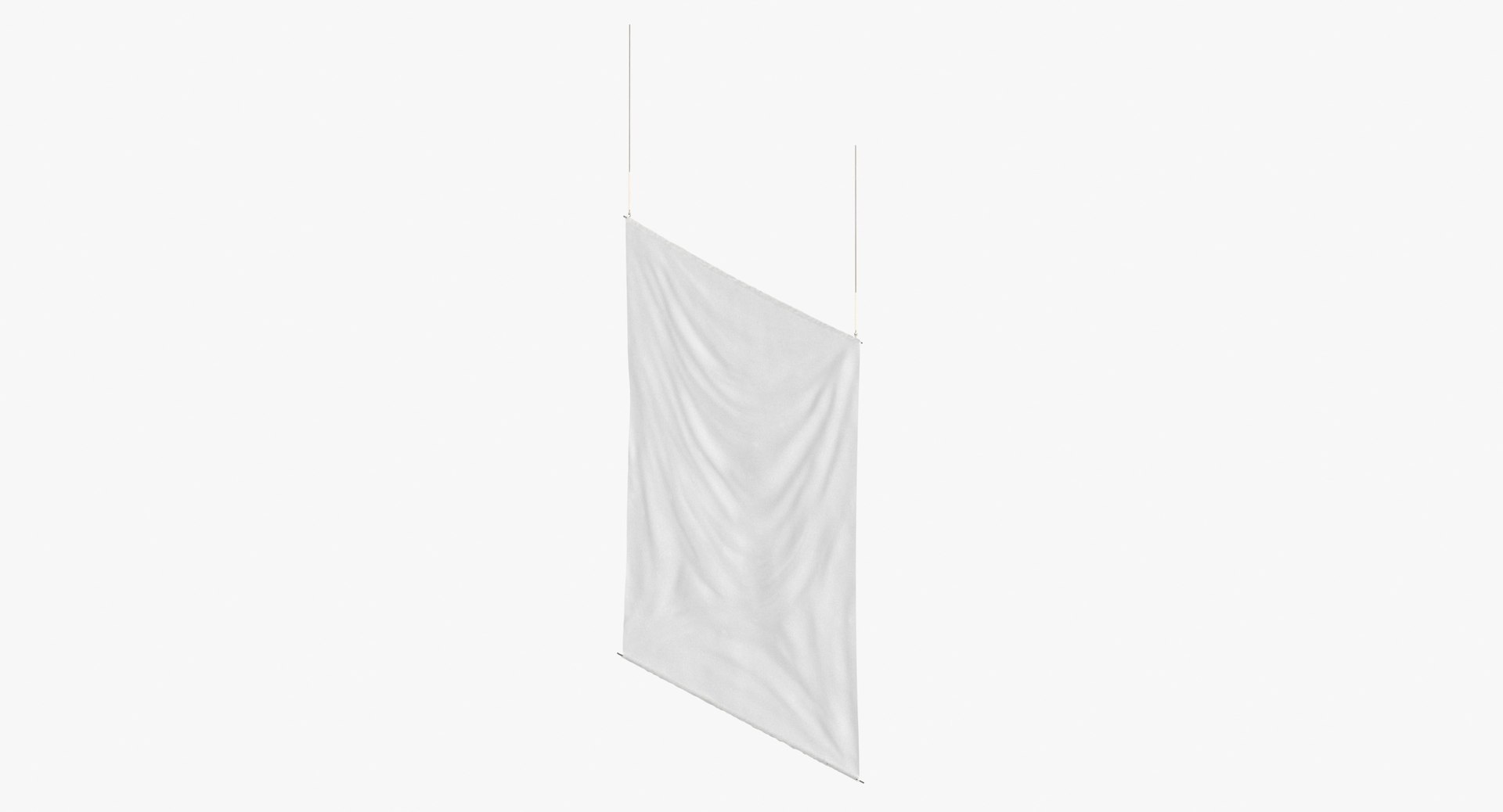 Banner Waving Vertical White 3D Model - TurboSquid 1581643