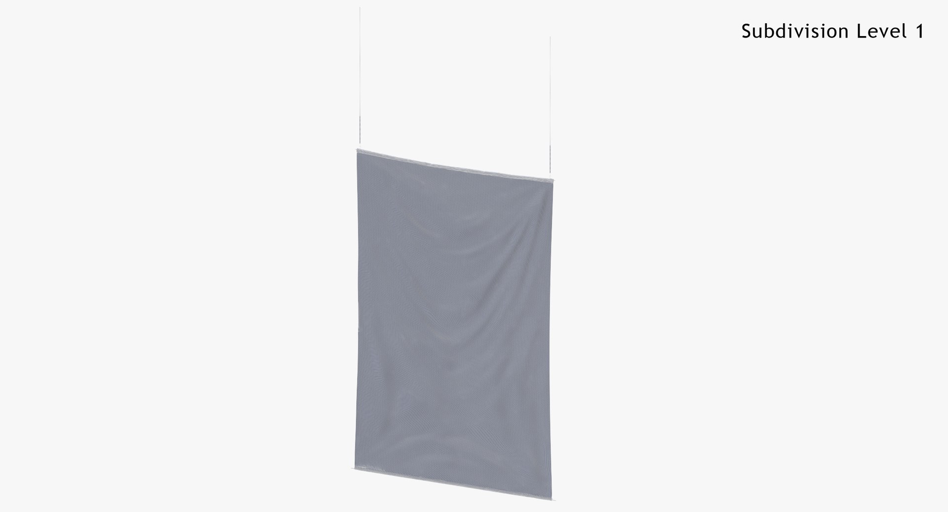 Banner waving vertical white 3D model - TurboSquid 1581643