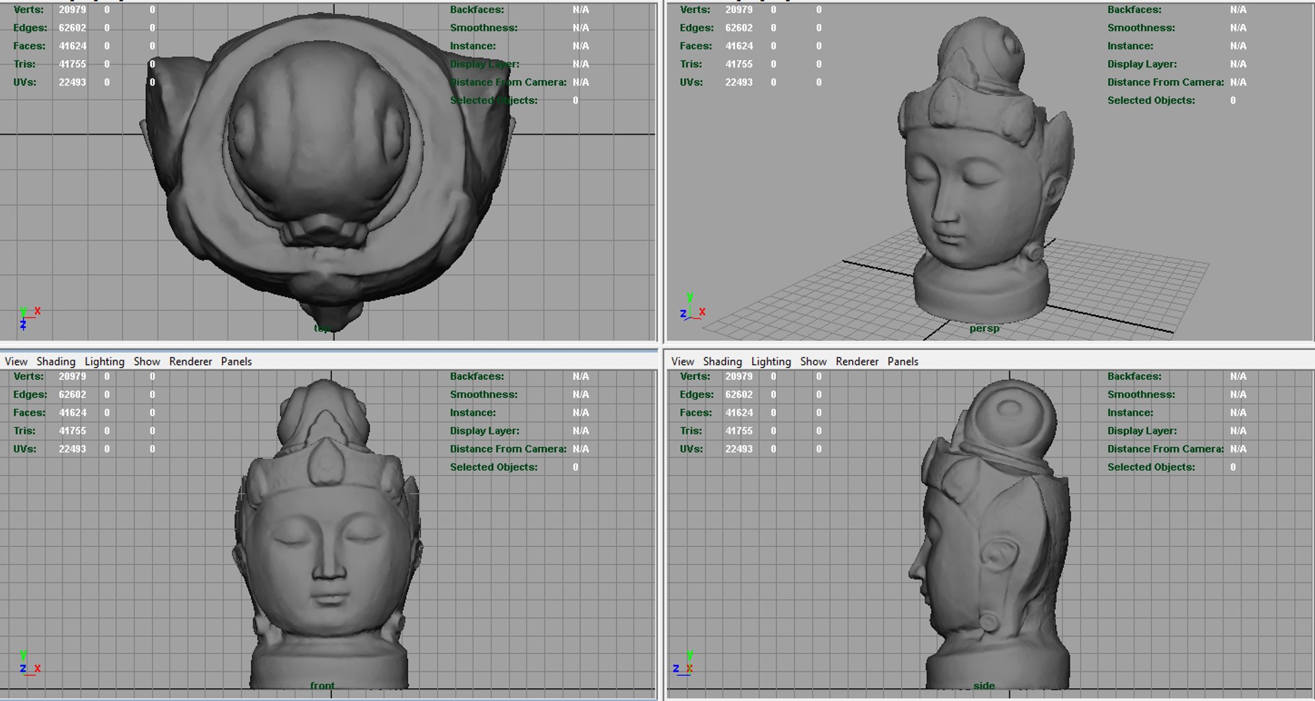 Statue Head 3d X