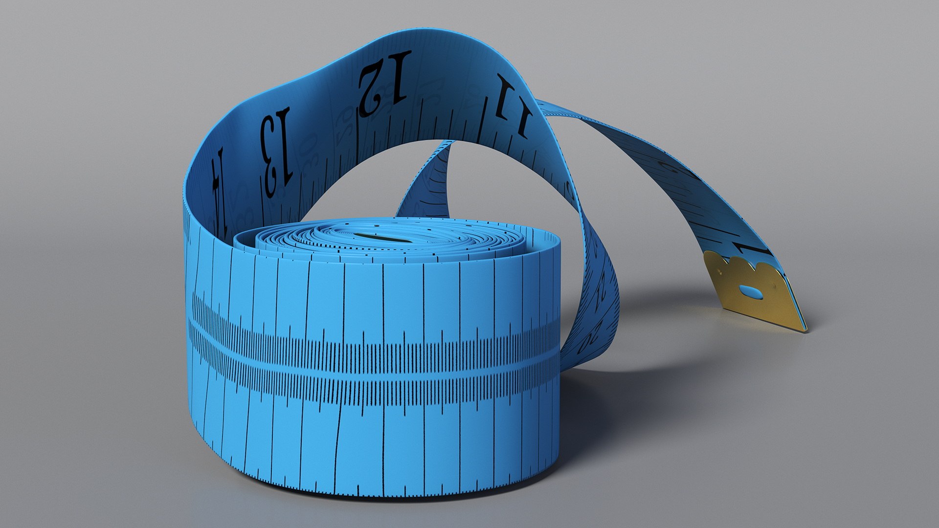 Blue Sewing Tape Measure 3D Model - TurboSquid 2146524