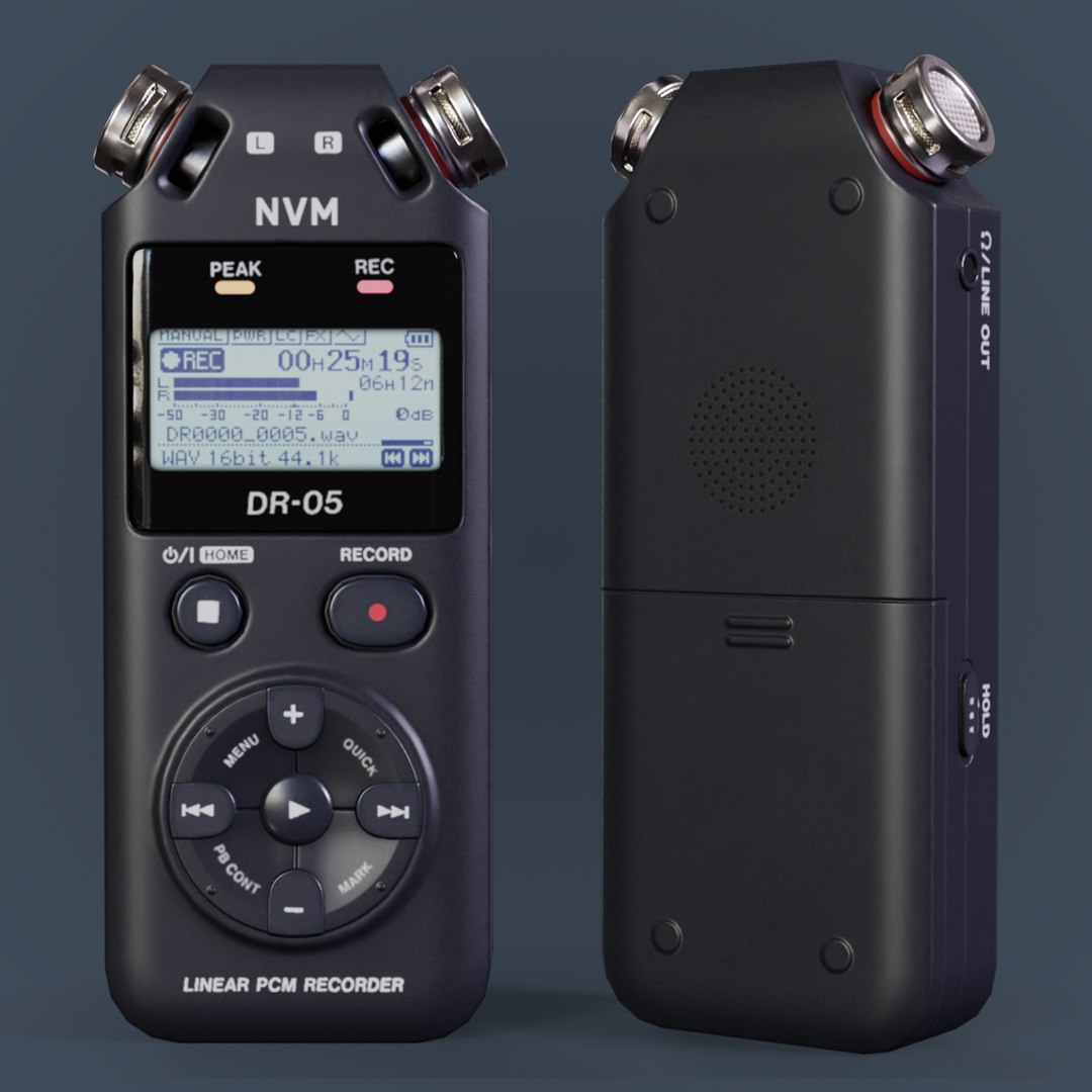 Portable Audio Digital Recorder Model - TurboSquid 2215604