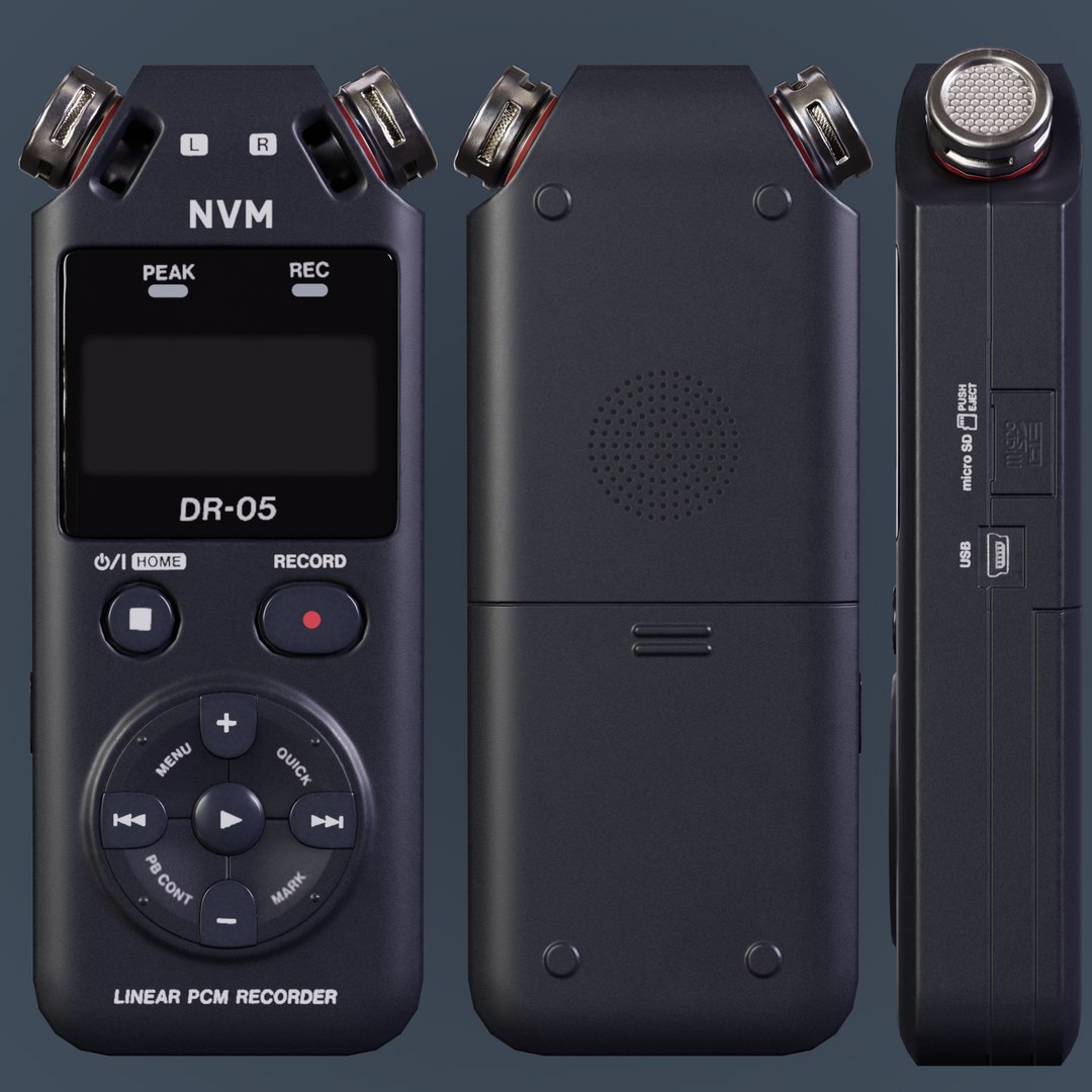 Portable Audio Digital Recorder Model - TurboSquid 2215604