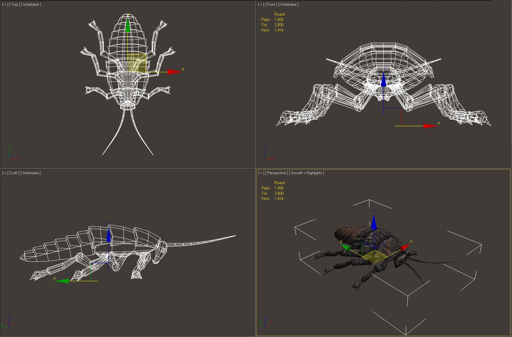3d cockroach model