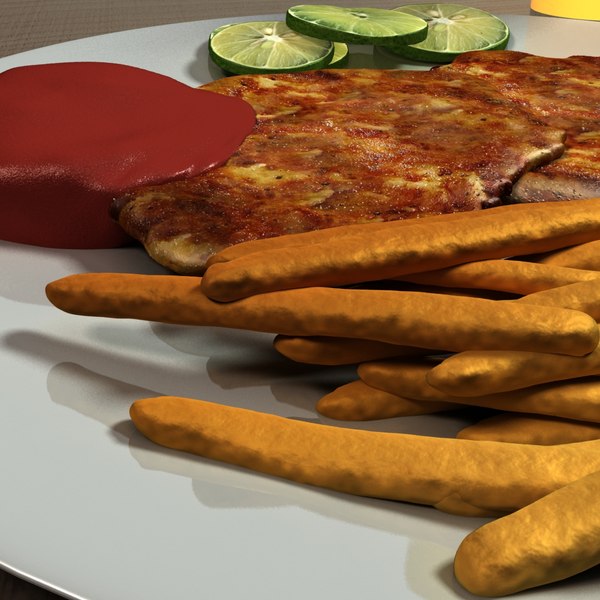 Free 3D chicken chop fries - TurboSquid 1446973
