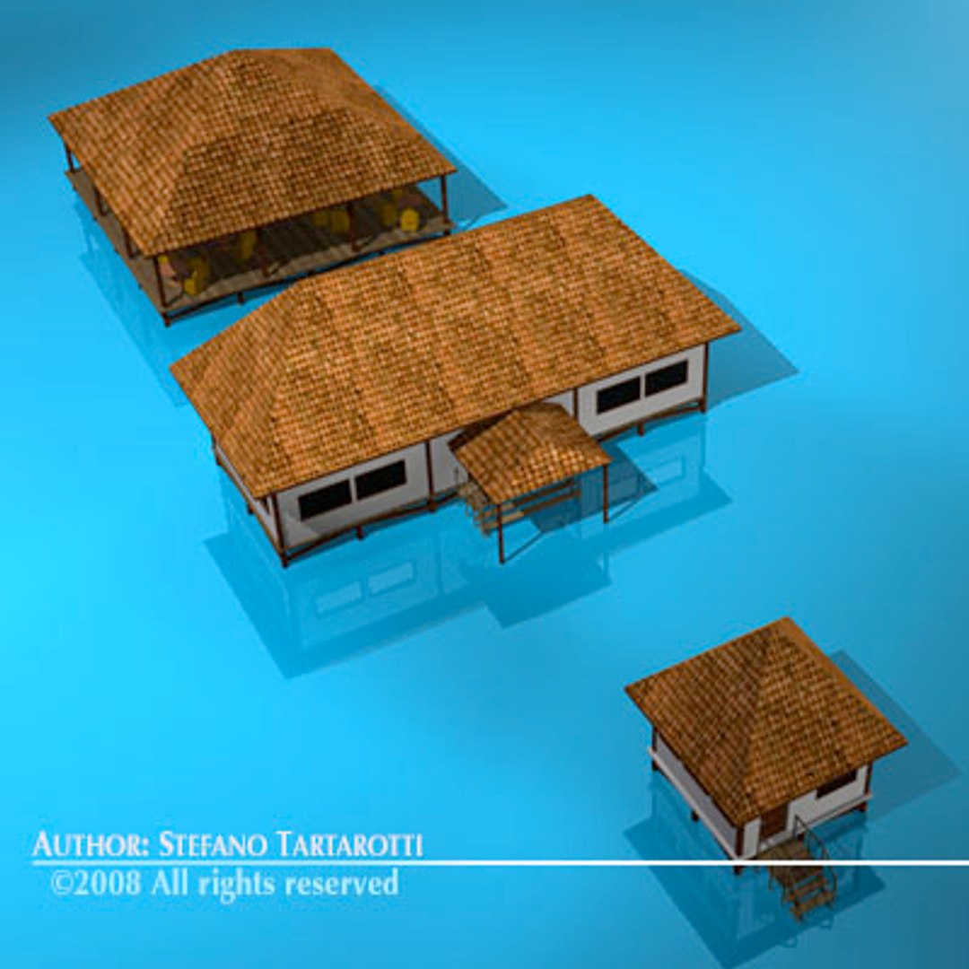 Bungalow Building Resort 3d Model