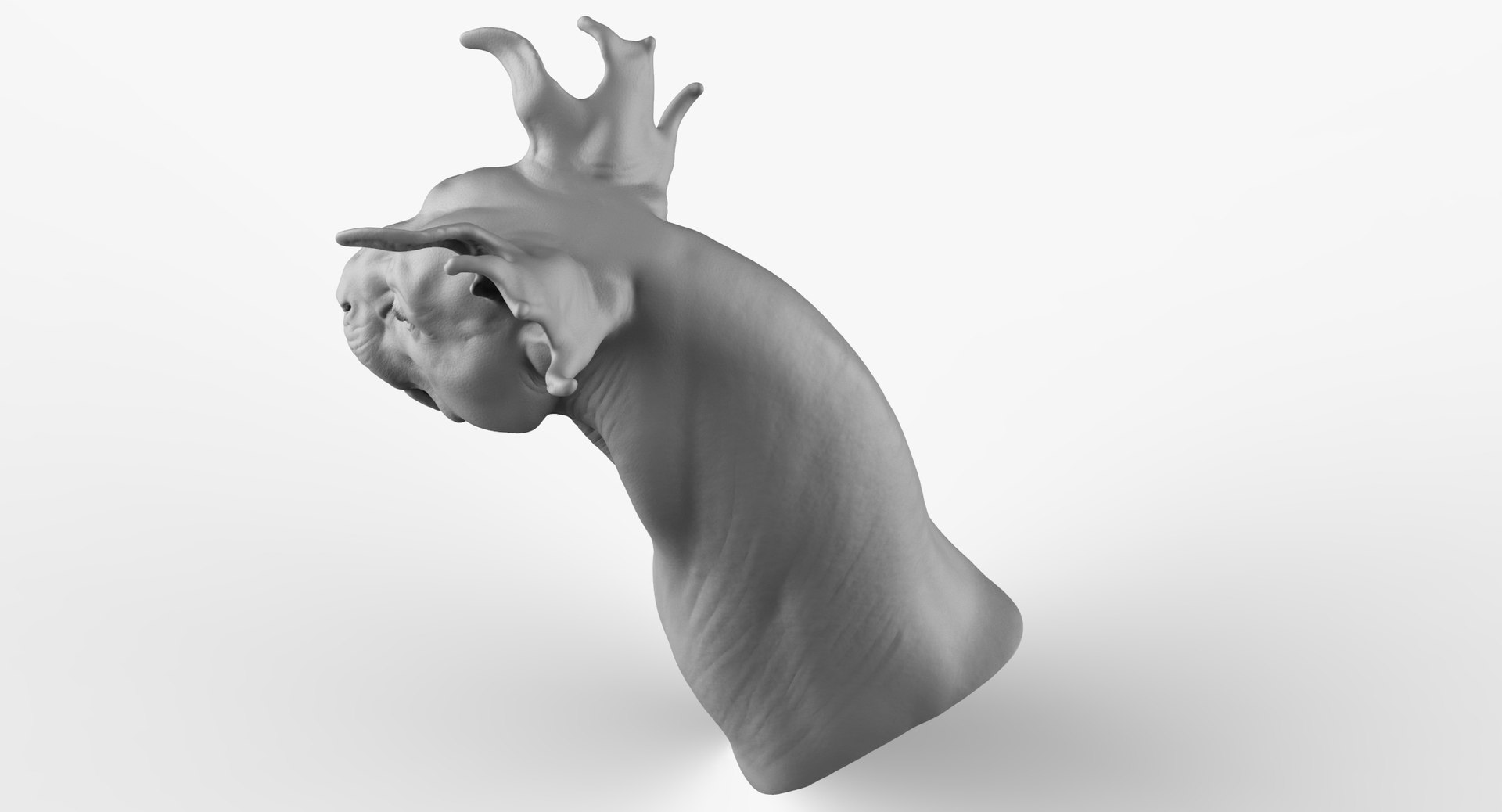 Alien Creature Head 3D - TurboSquid 1306058