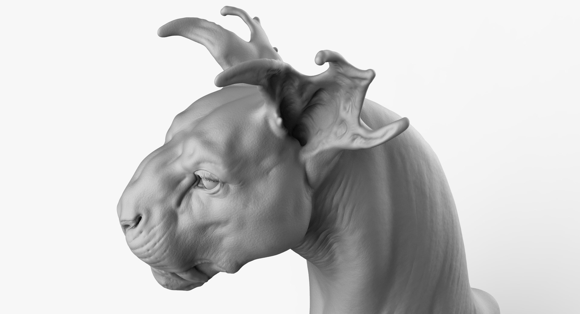 Alien Creature Head 3D - TurboSquid 1306058