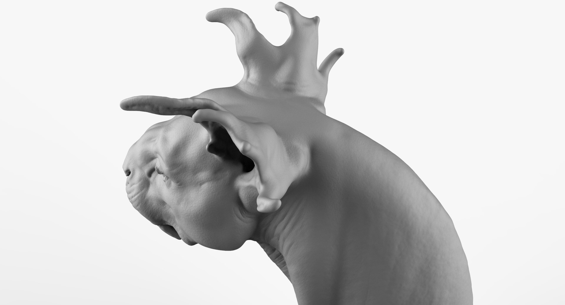 Alien Creature Head 3D - TurboSquid 1306058