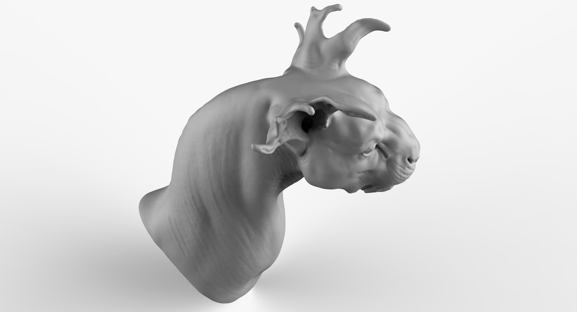 Alien Creature Head 3D - TurboSquid 1306058