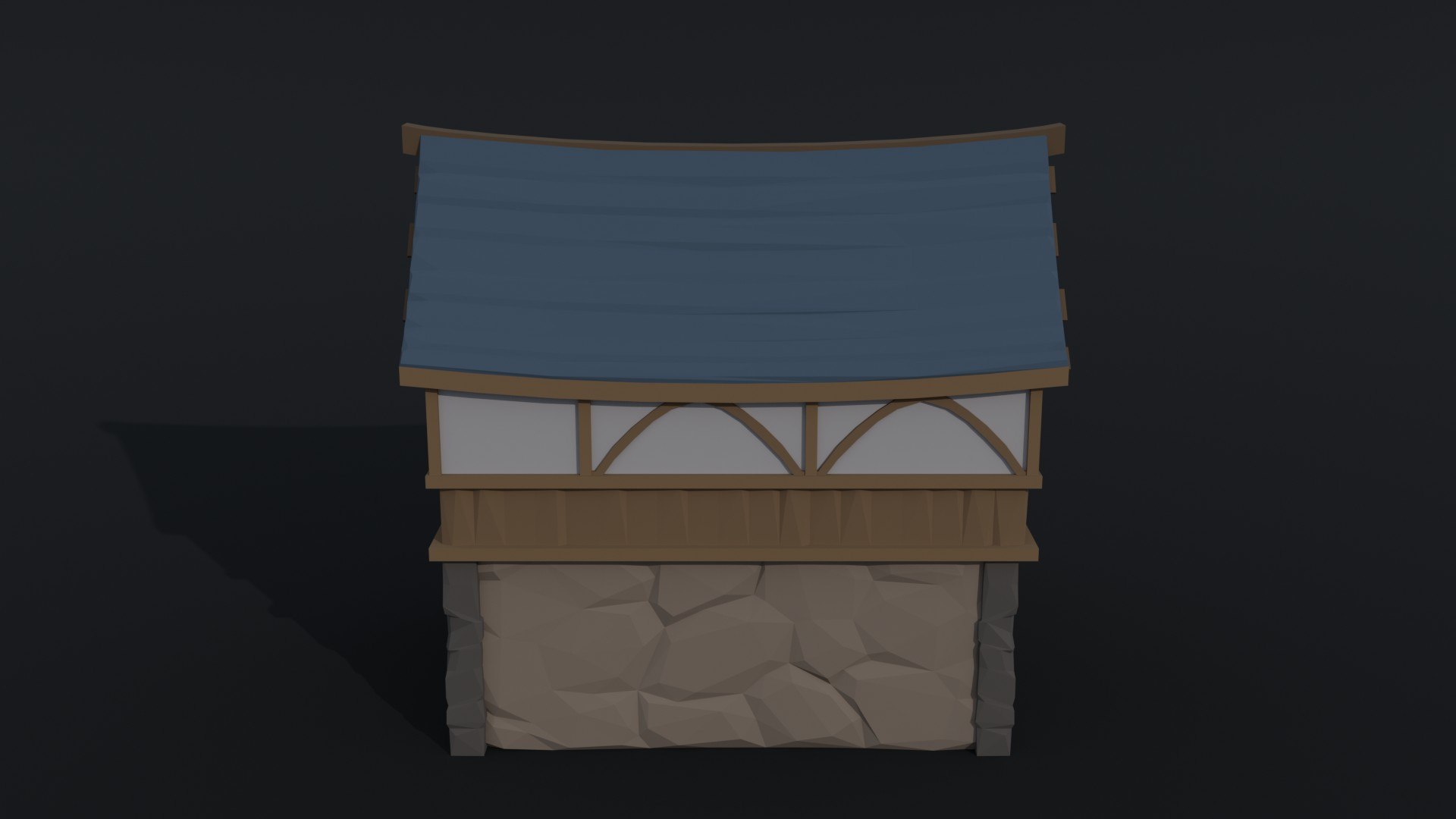 3D Model Low-poly Cartoon Medieval House 2 Polygonal Style - TurboSquid ...