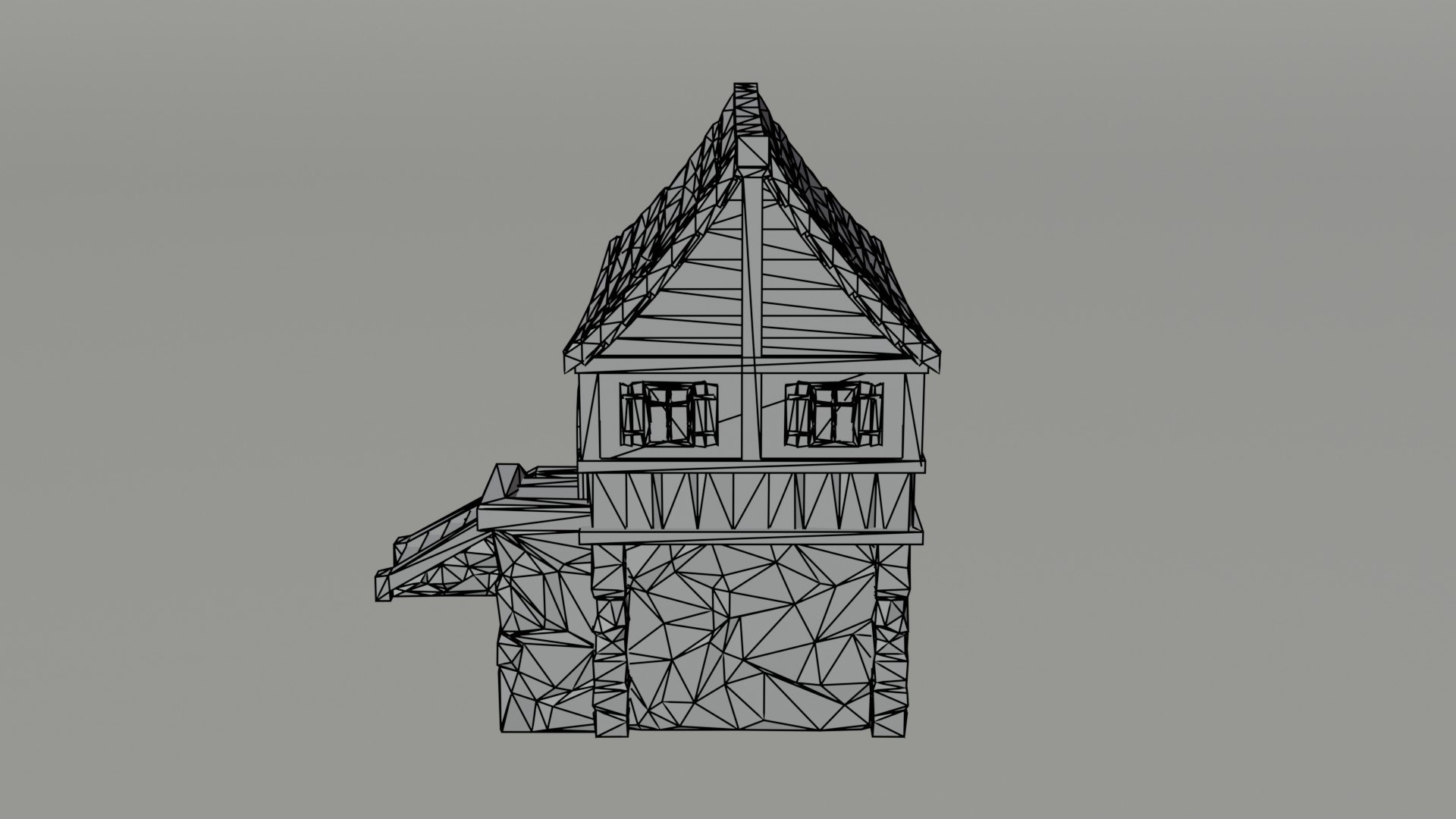 3D Model Low-poly Cartoon Medieval House 2 Polygonal Style - TurboSquid ...