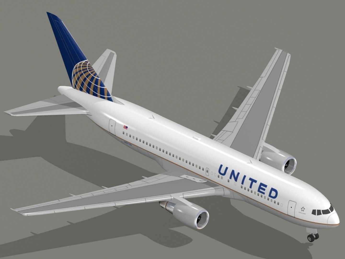 3d Boeing 767-200 Er Airliner Model
