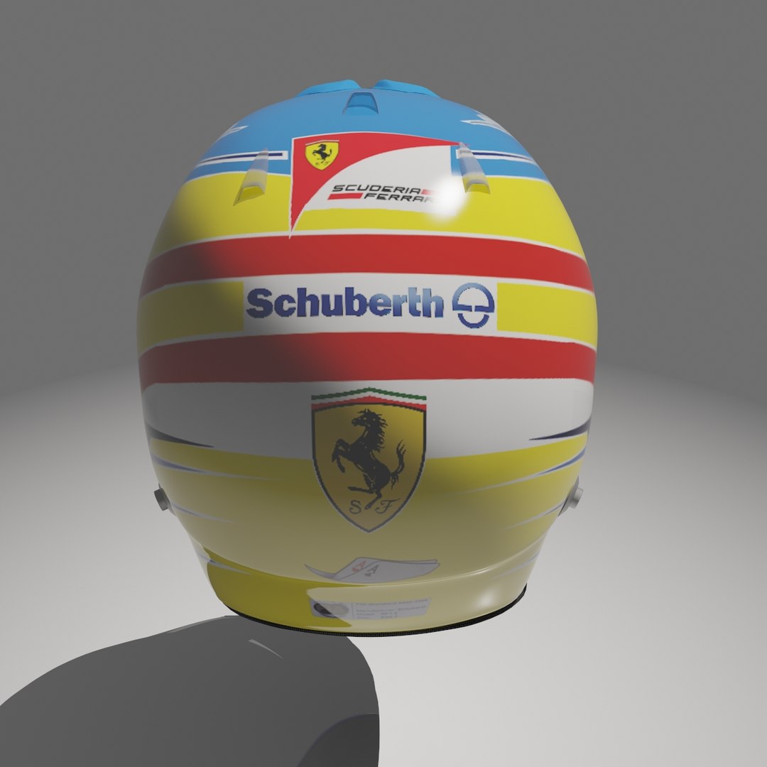 3d Model Fernando Alonso 2012 Helmet