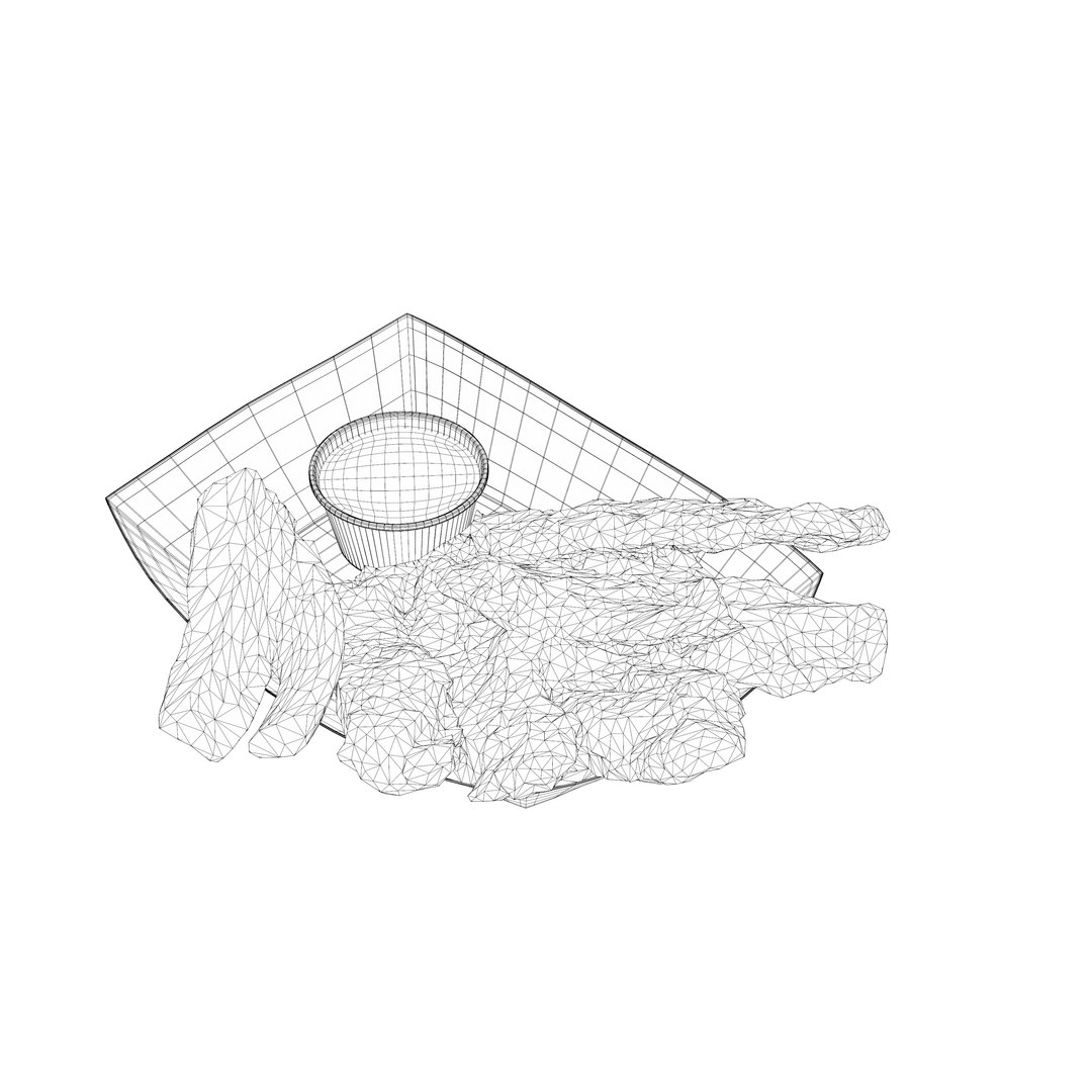 Breaded Deep Fried Chicken 3D Model - TurboSquid 1648787