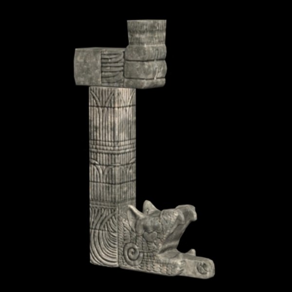 mayan snake column 3d model