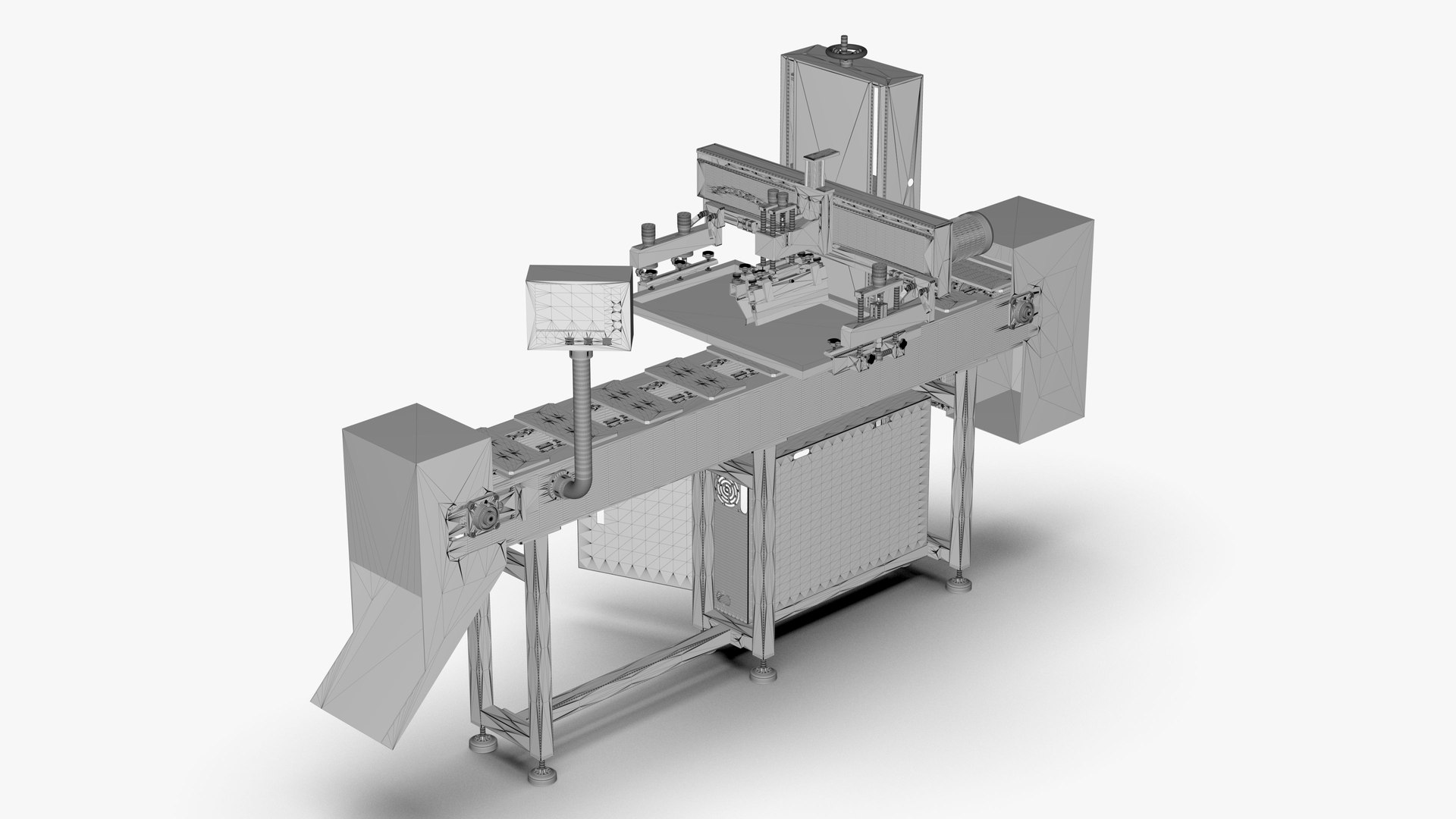 3D Automatic Screen Printing Chain Plate Line - TurboSquid 1991875