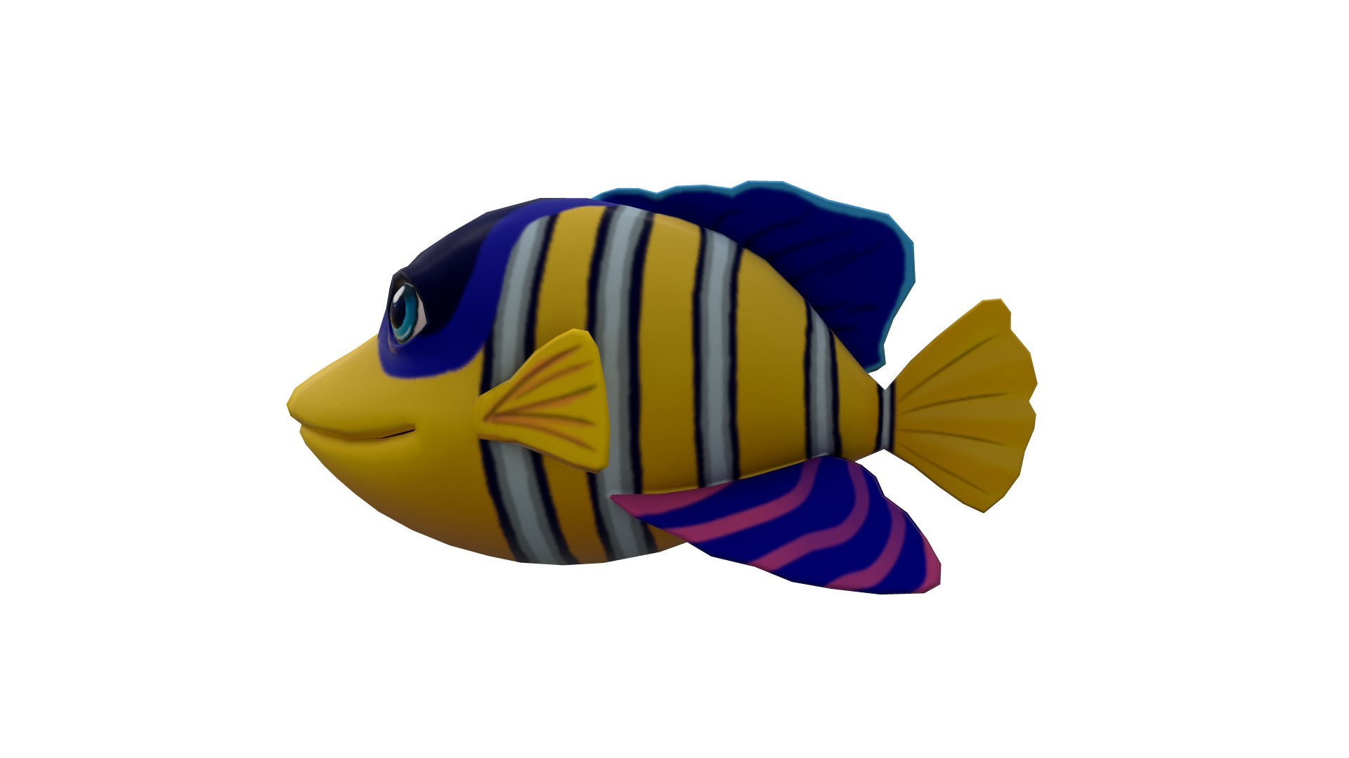Angel Fish Toon Animation 3D Model - TurboSquid 1585823